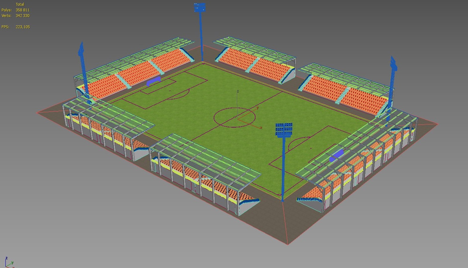 3D Soccer Football Field model - TurboSquid 1802573