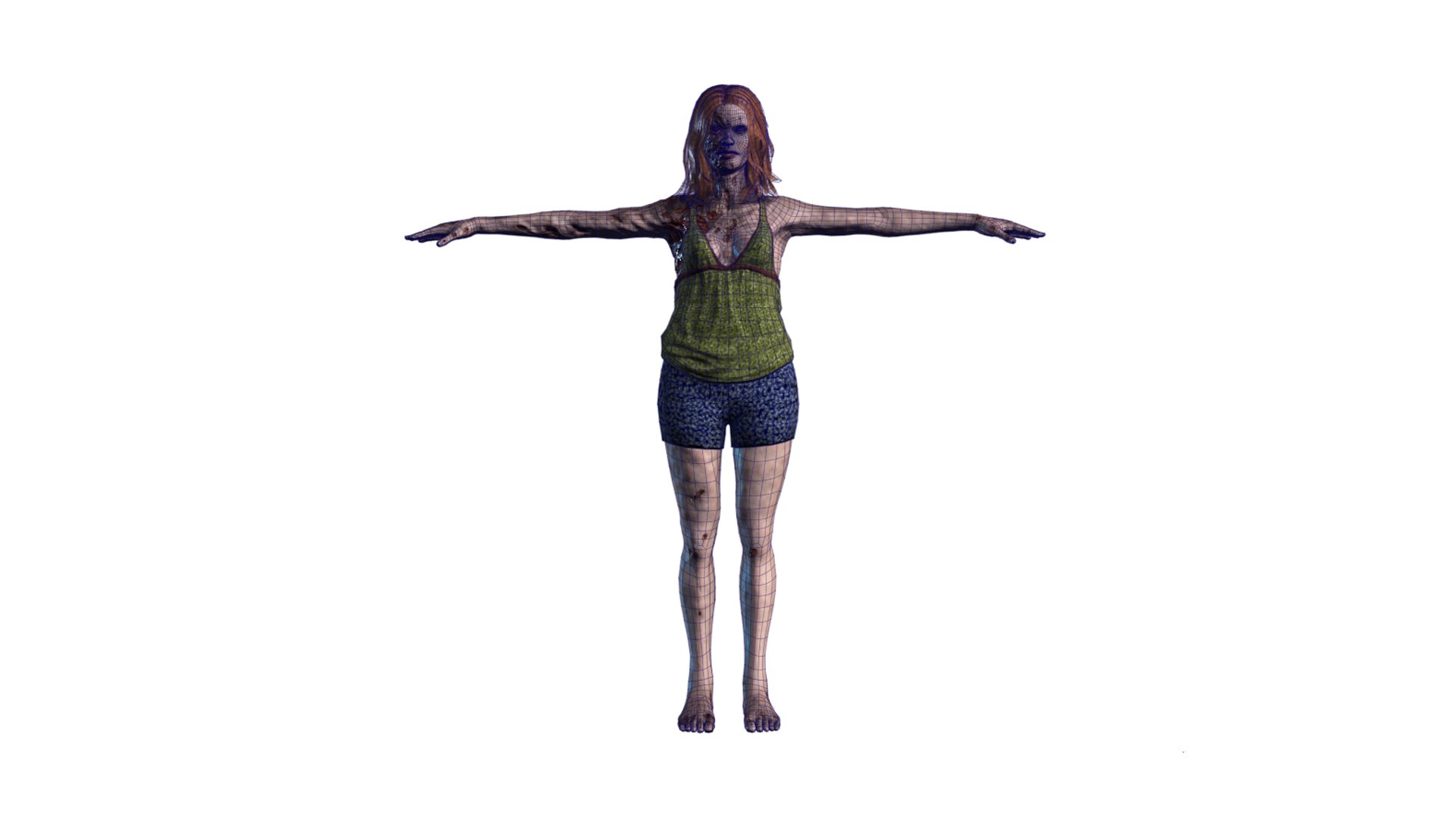3D Model Woman Horror 3 - TurboSquid 1902365
