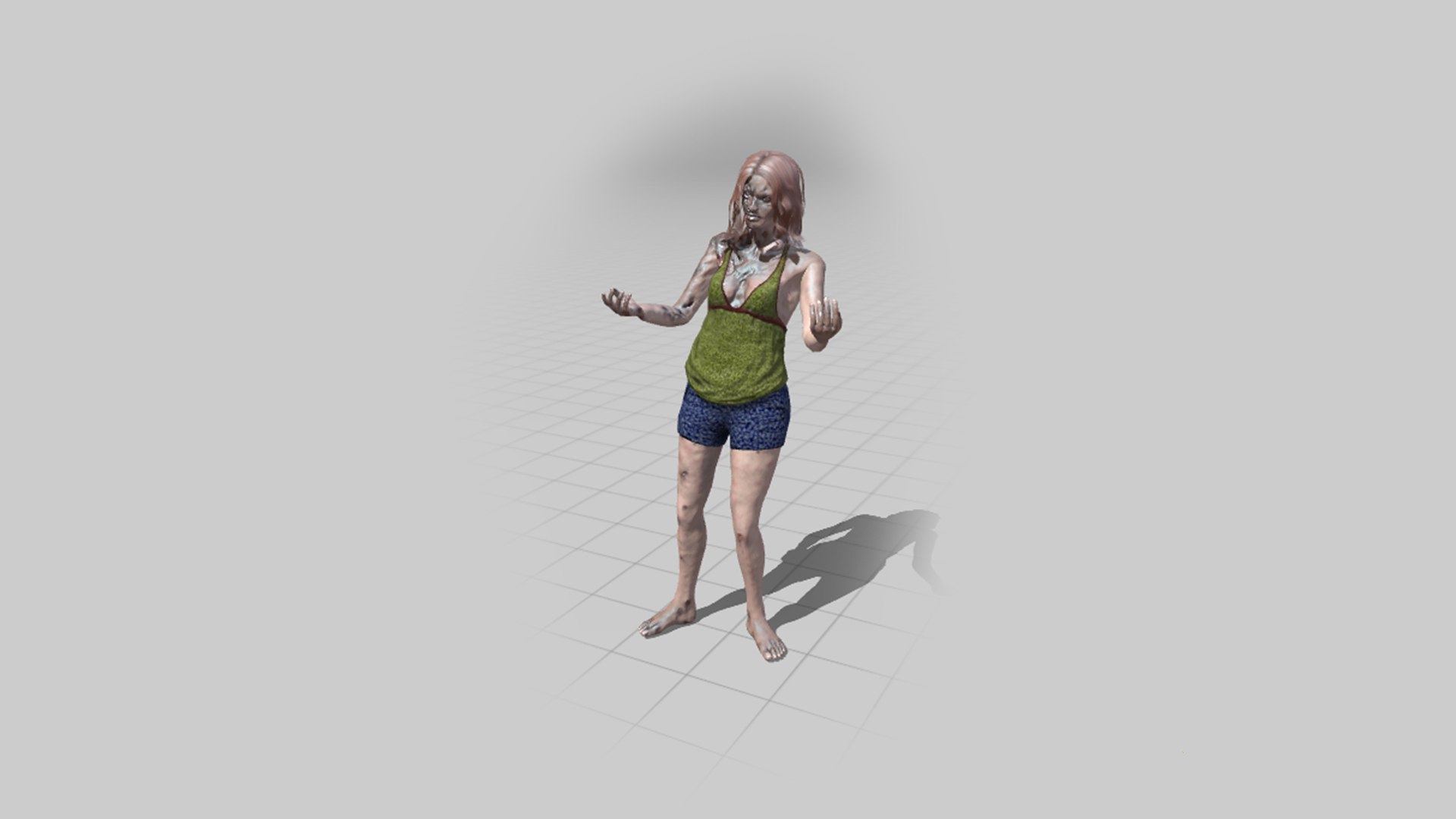 3D Model Woman Horror 3 - TurboSquid 1902365