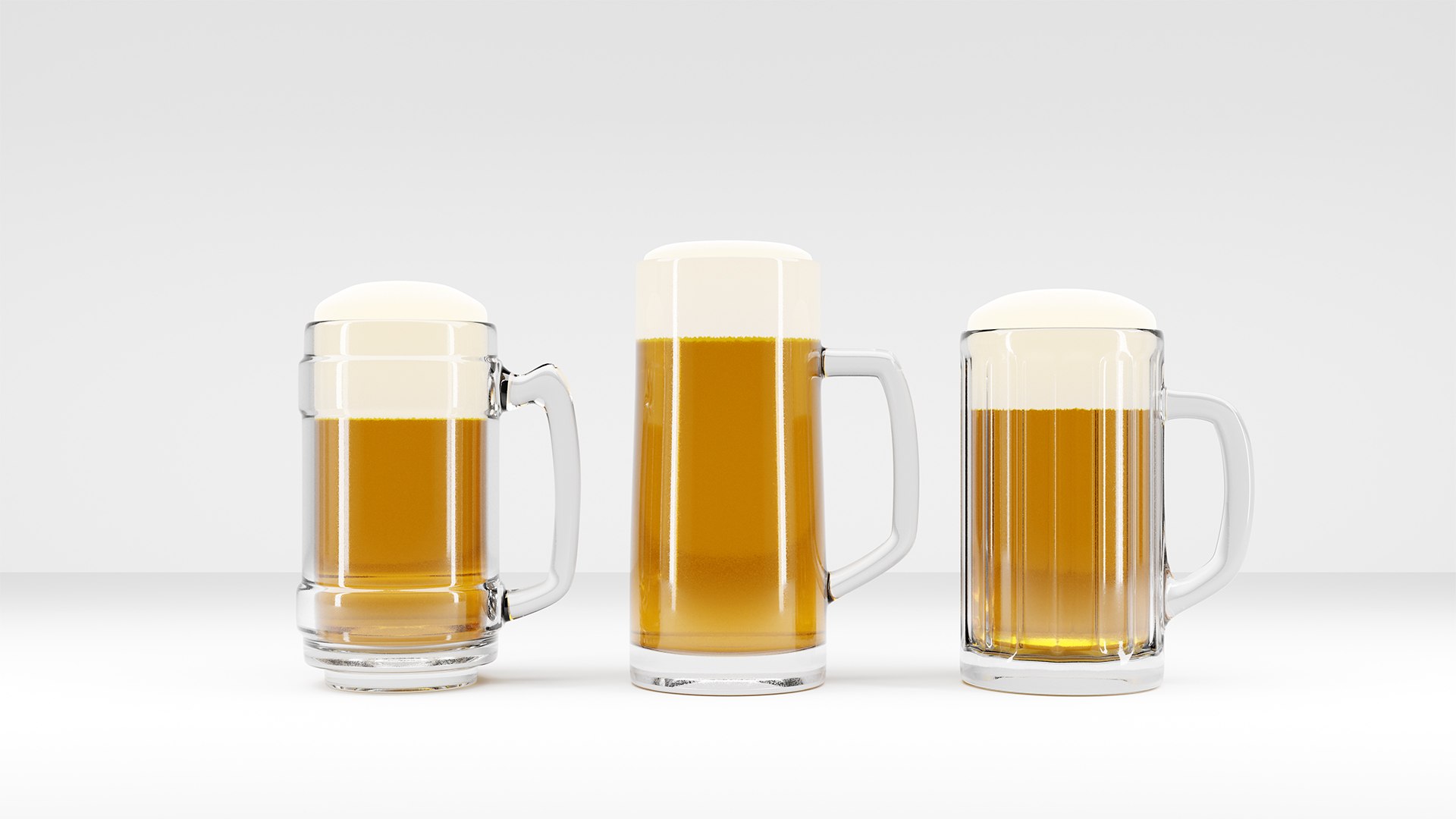 3D Beer Glass Vol 1 Model - TurboSquid 2052141