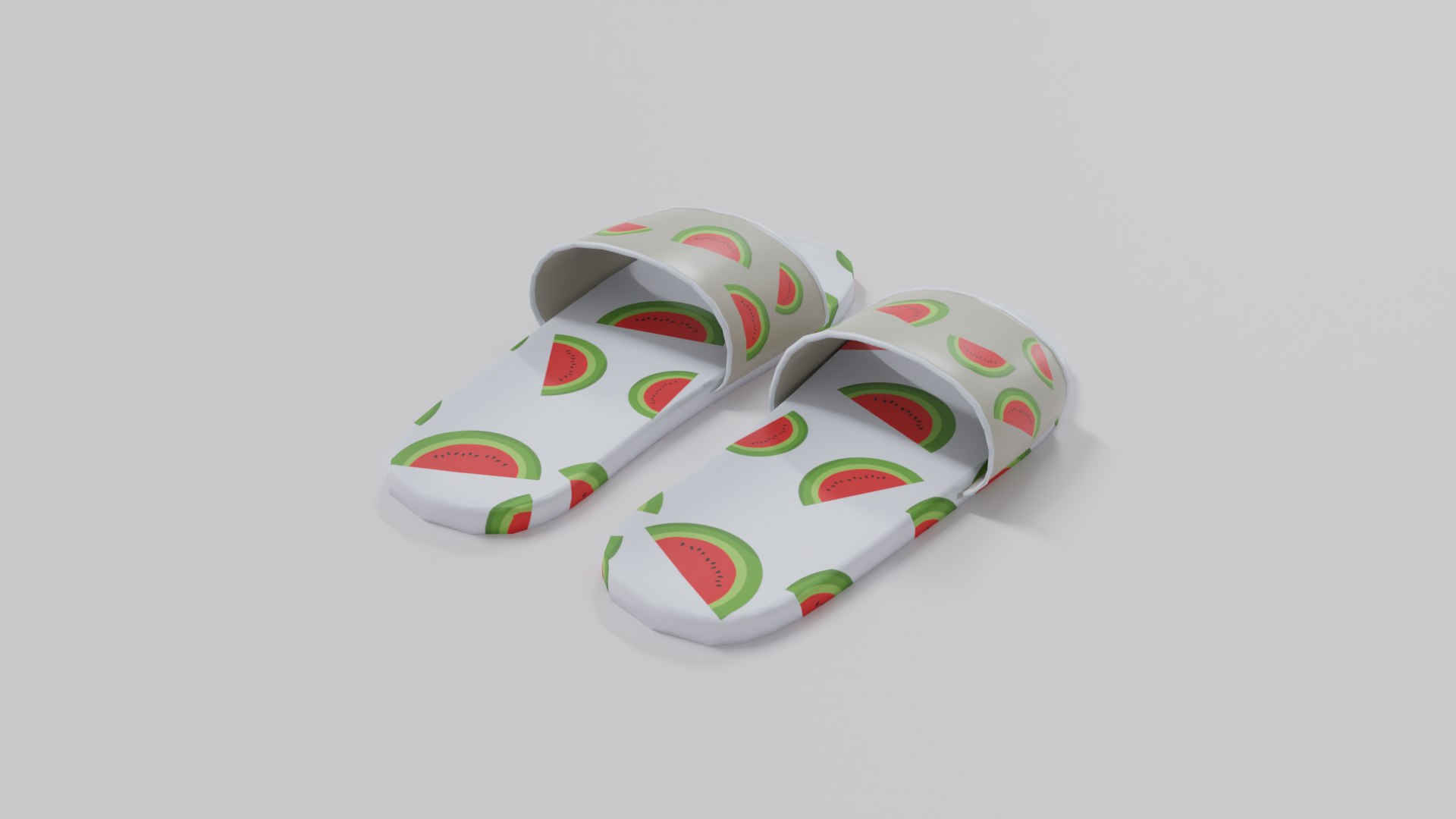 3D Watermelon Slippers - TurboSquid 1857843