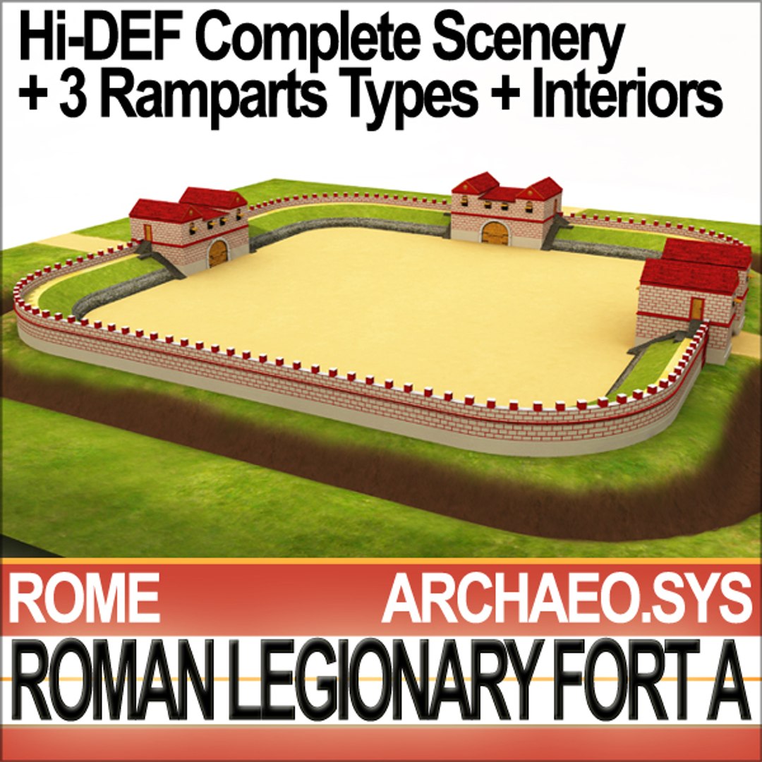 Legionary Fort Roman Scenery C4d