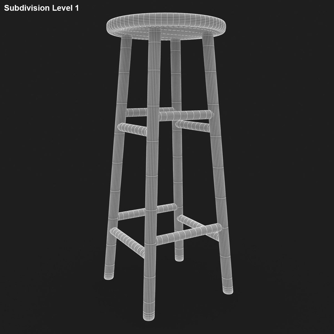 3d Bar Stool Model