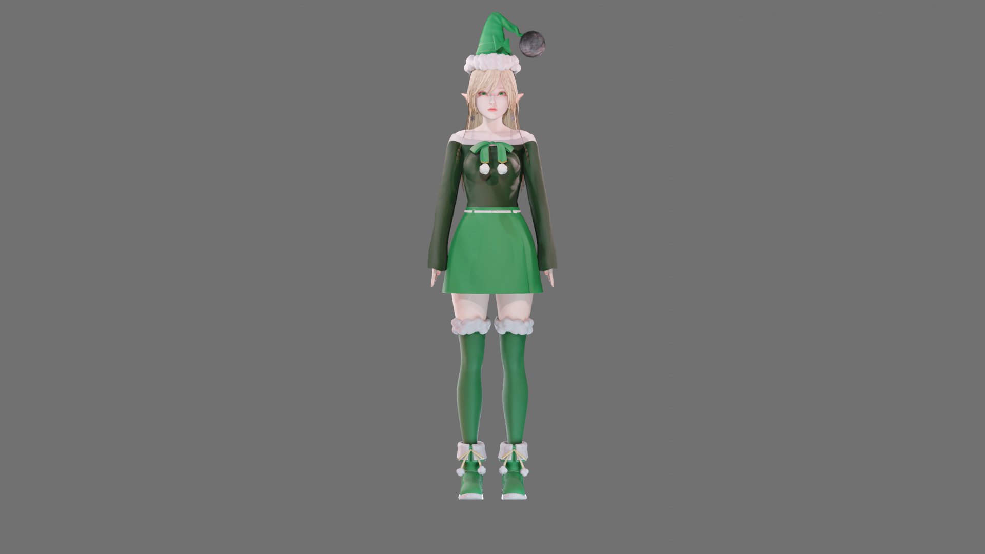 Christmas Elf - UE5 - Unity - Blender - Animated - Realistic Female ...