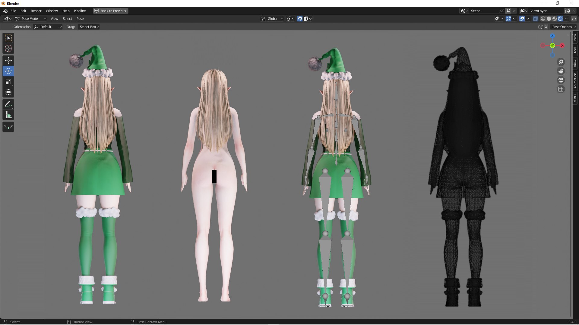 Christmas Elf - UE5 - Unity - Blender - Animated - Realistic Female Character Model - TurboSquid ...