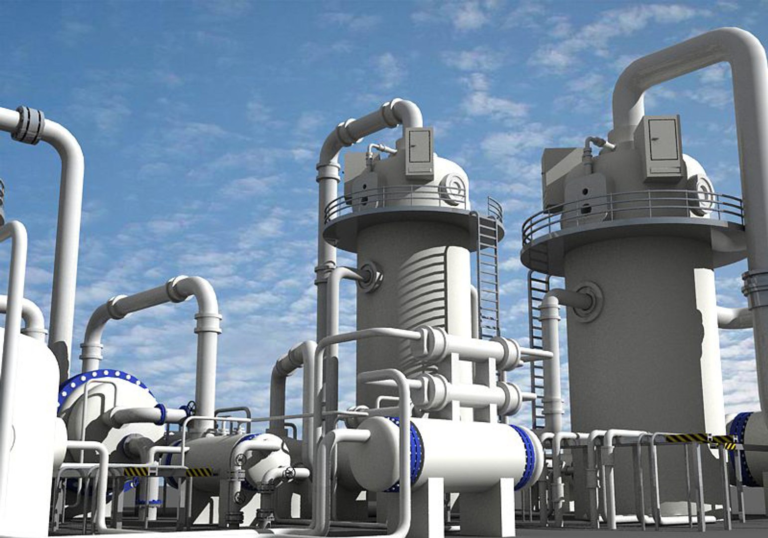 3d Chemical Plant 2 Model