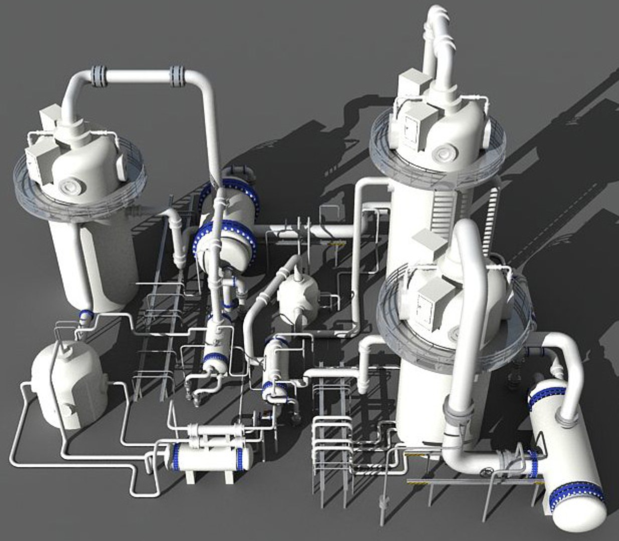 3d Chemical Plant 2 Model