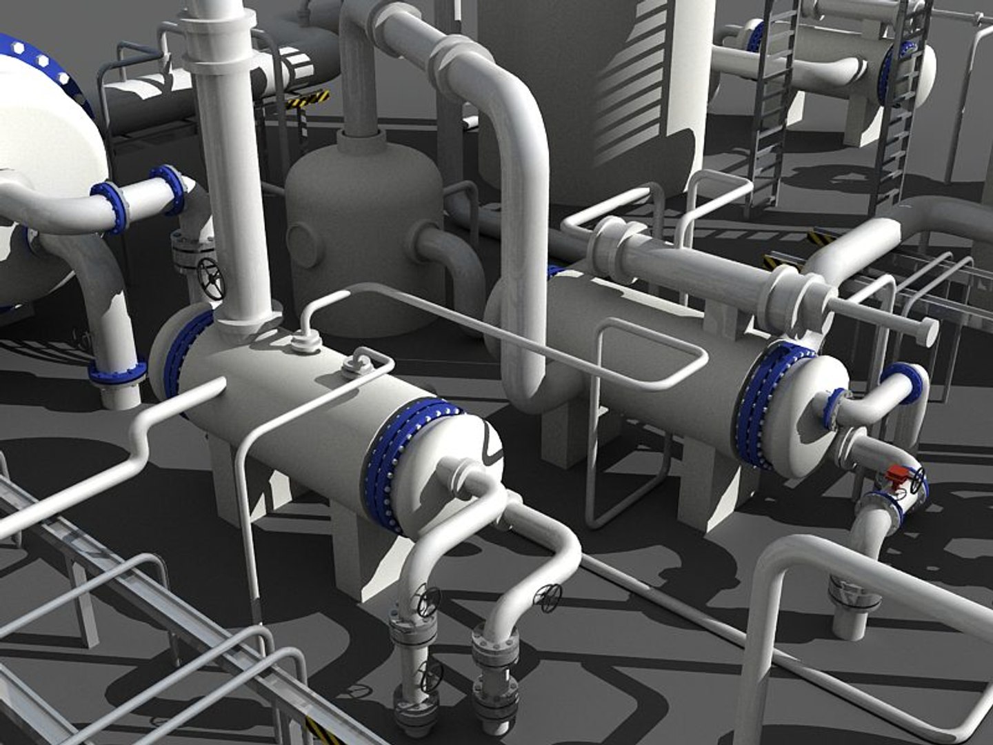 3d Chemical Plant 2 Model