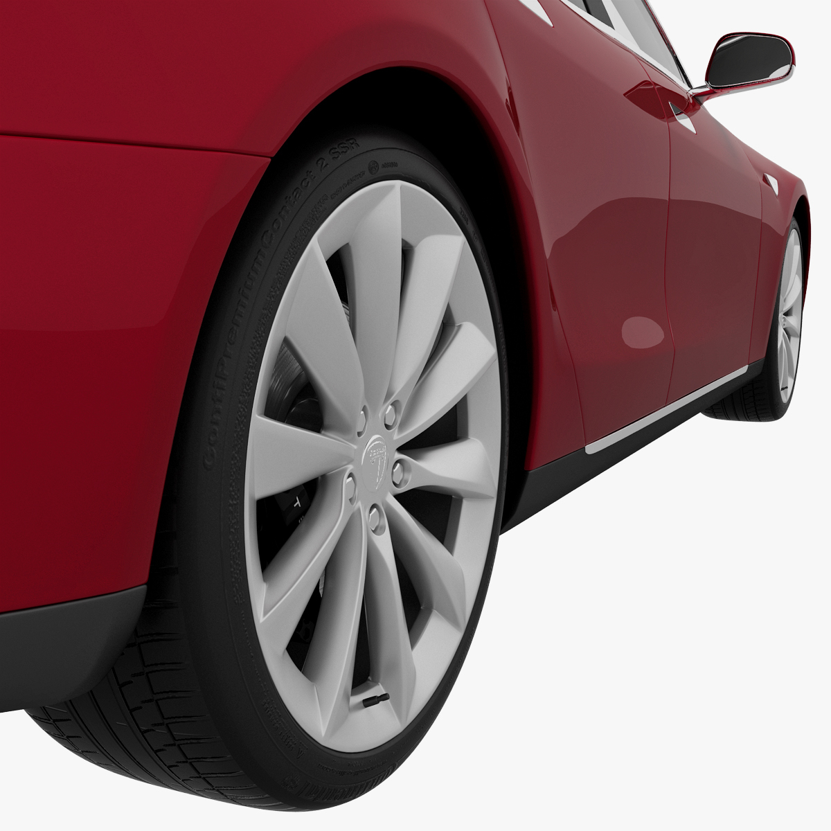 tesla s 2014 rigged car 3d model