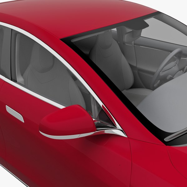 tesla s 2014 rigged car 3d model