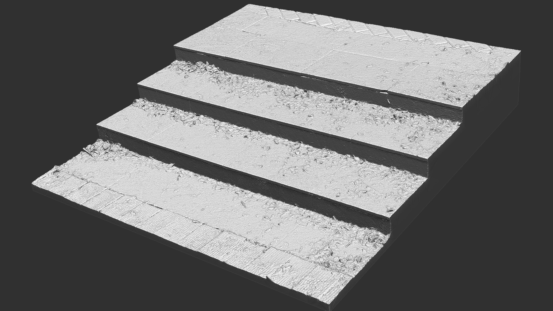 3D Steps With Leaves In The Park 3d Scan Model - TurboSquid 1993684