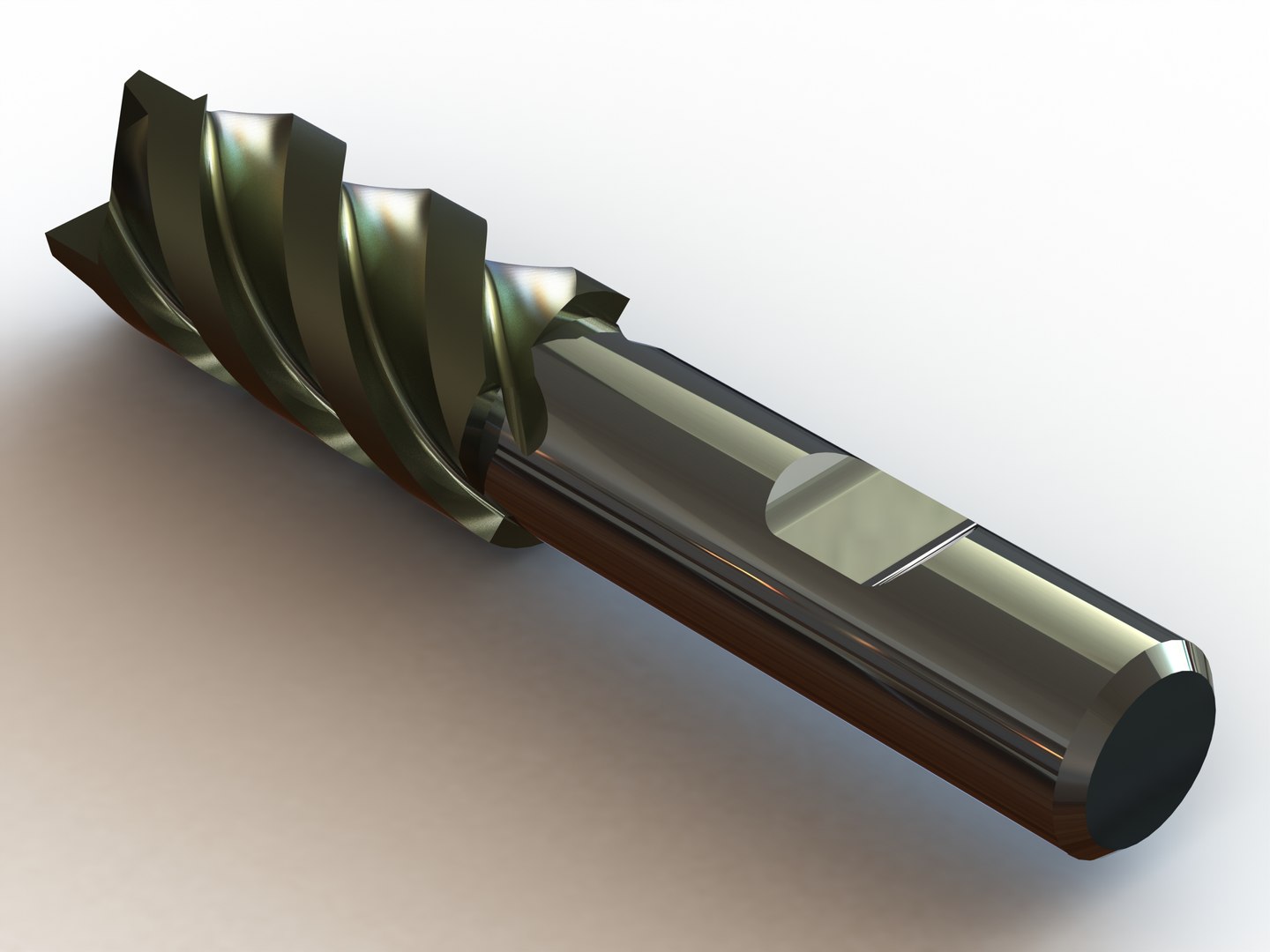 3D 20mm Metric Single End Mill - 4 Flutes - TurboSquid 2156746