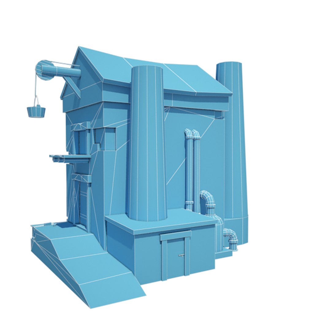 Medieval Factory Buildings 3d Model