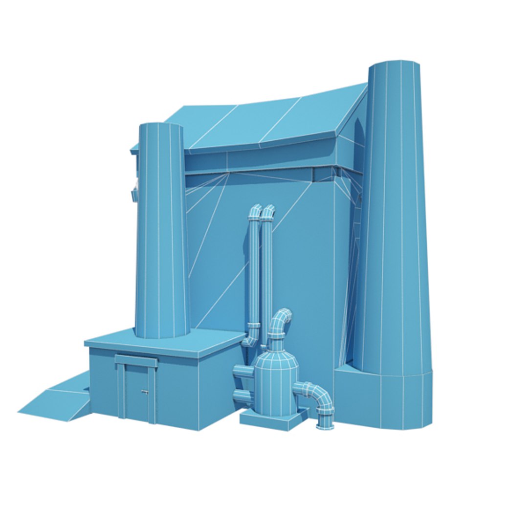 Medieval Factory Buildings 3d Model