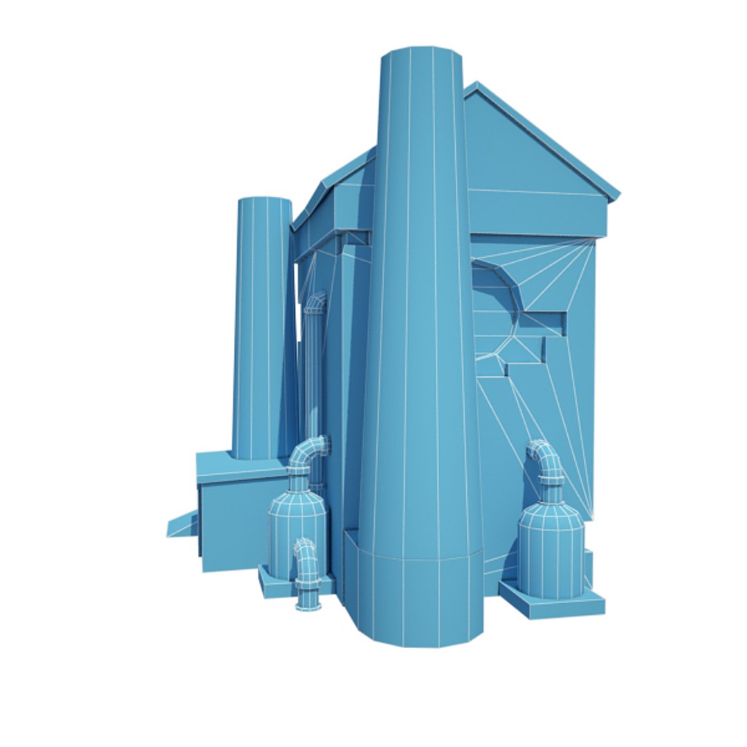 Medieval Factory Buildings 3d Model