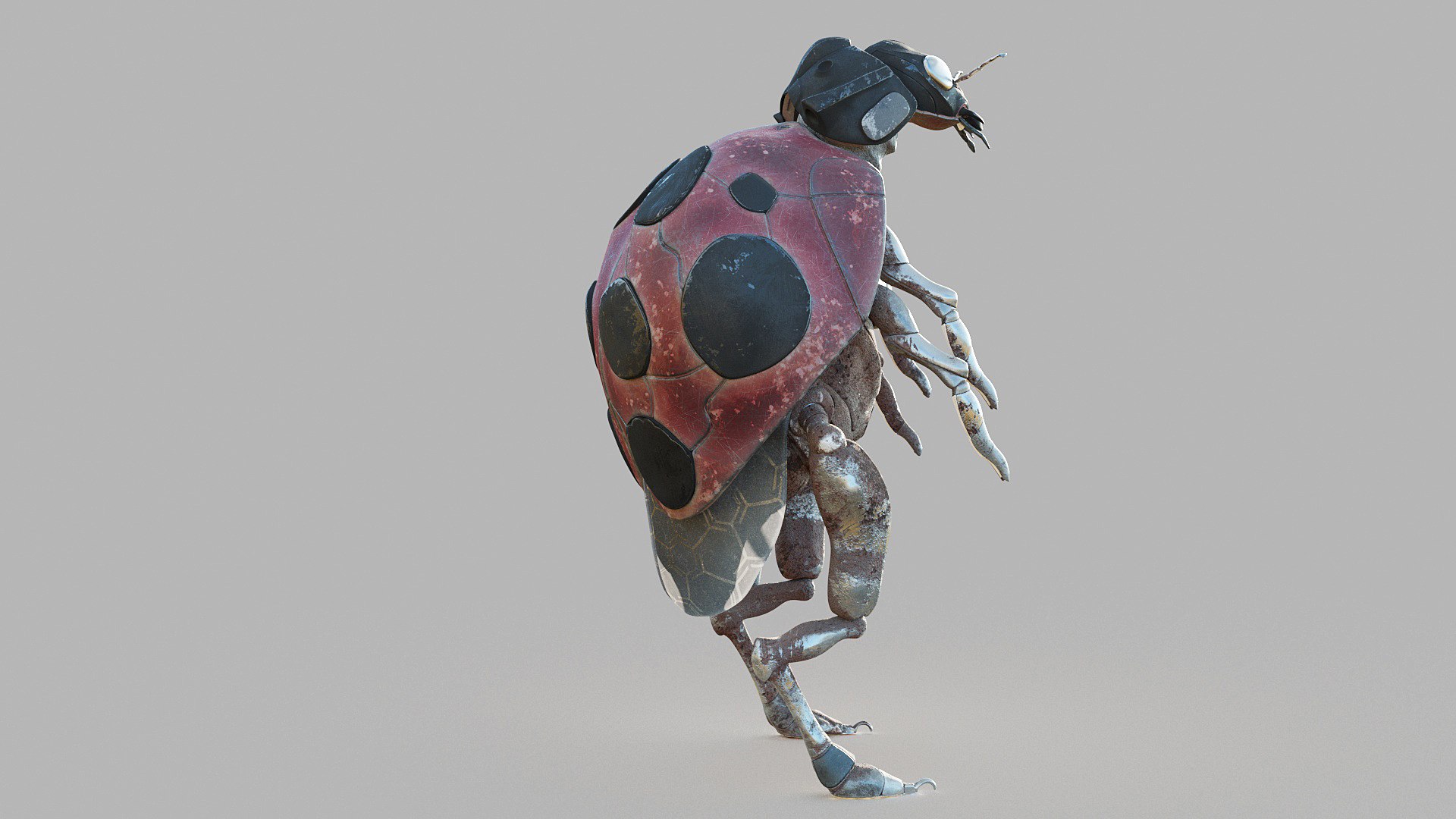 3D Lady Bug Cyborg - TurboSquid 1782317