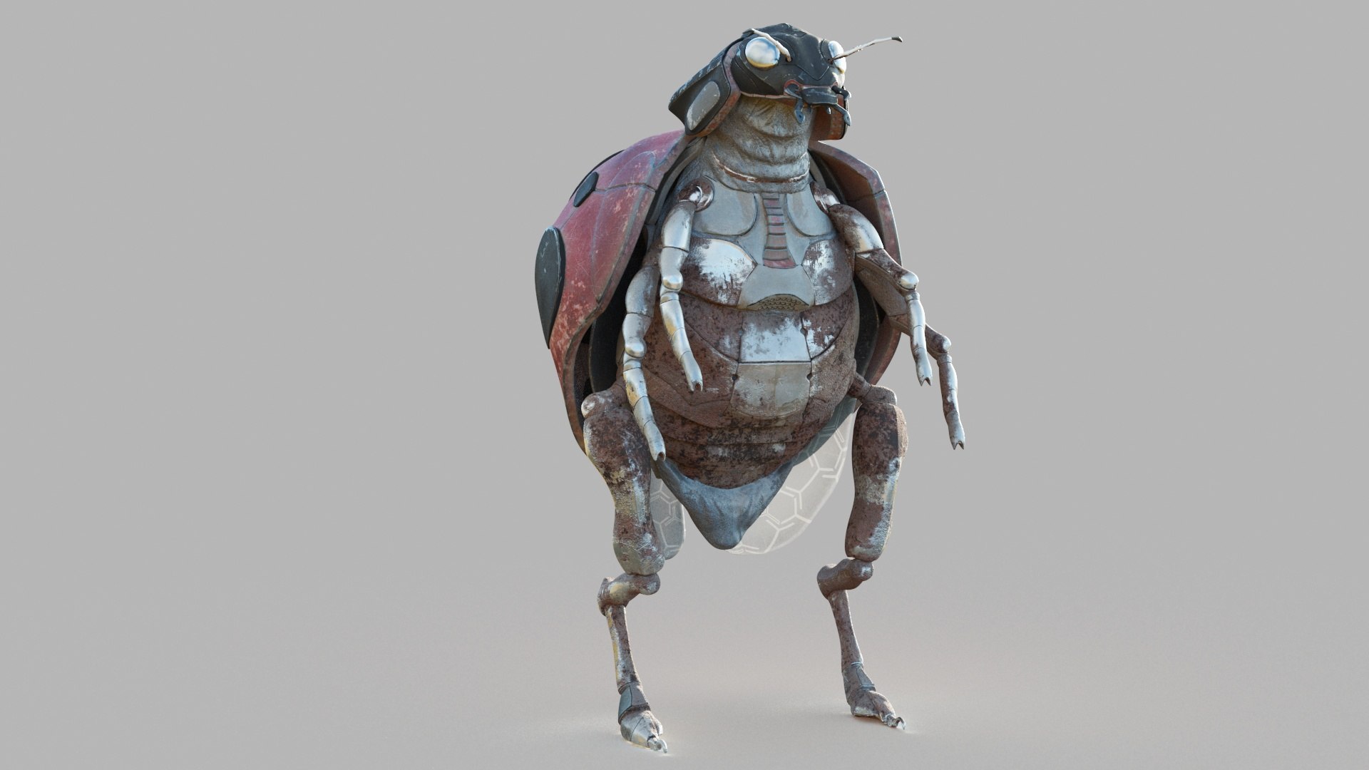 3D Lady Bug Cyborg - TurboSquid 1782317