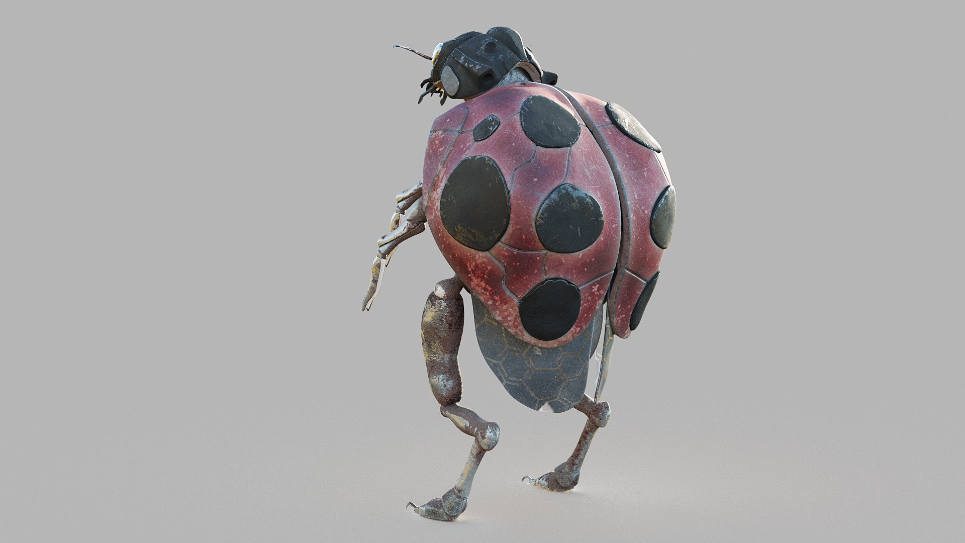3D Lady Bug Cyborg - TurboSquid 1782317