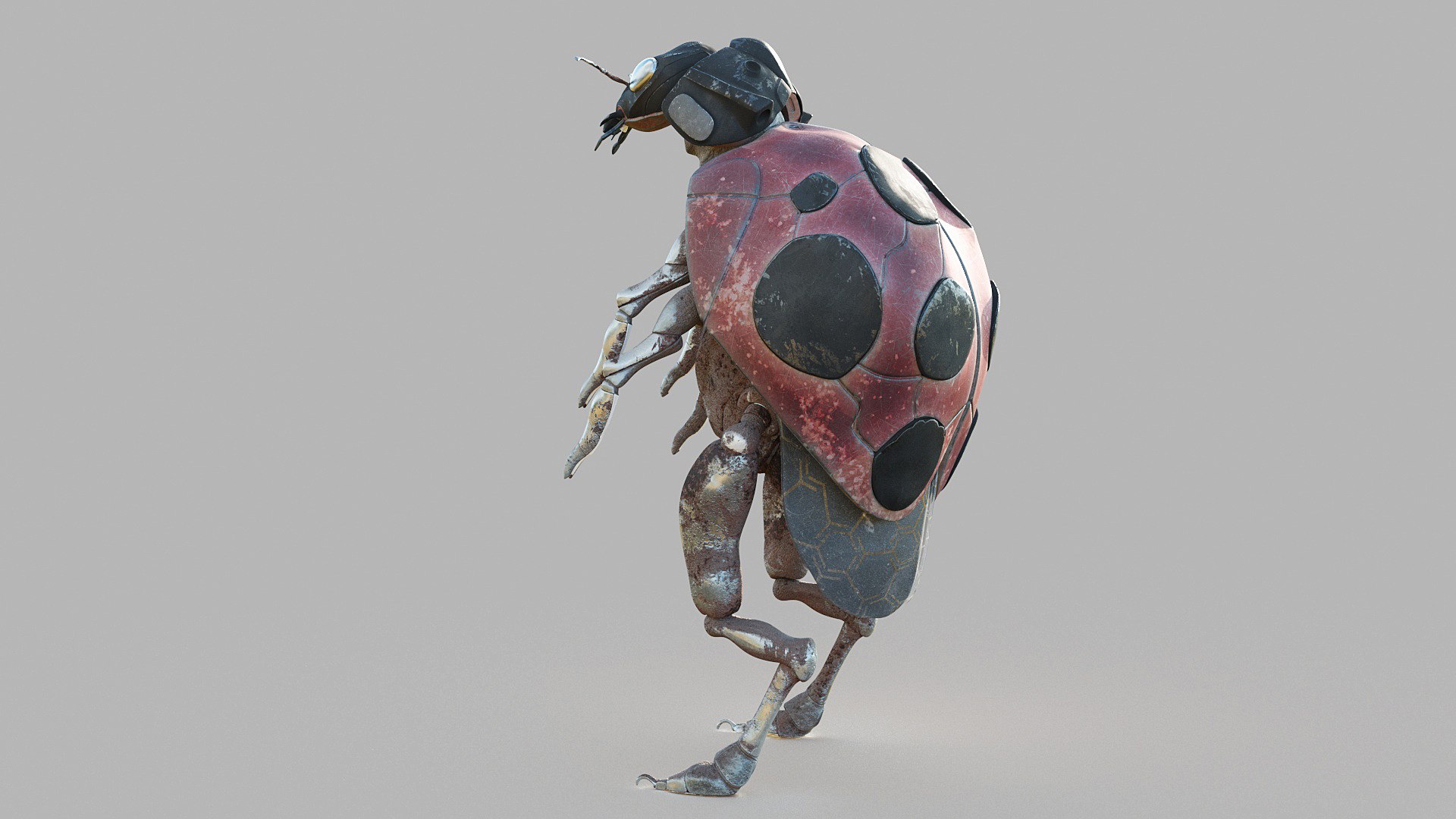 3D Lady Bug Cyborg - TurboSquid 1782317