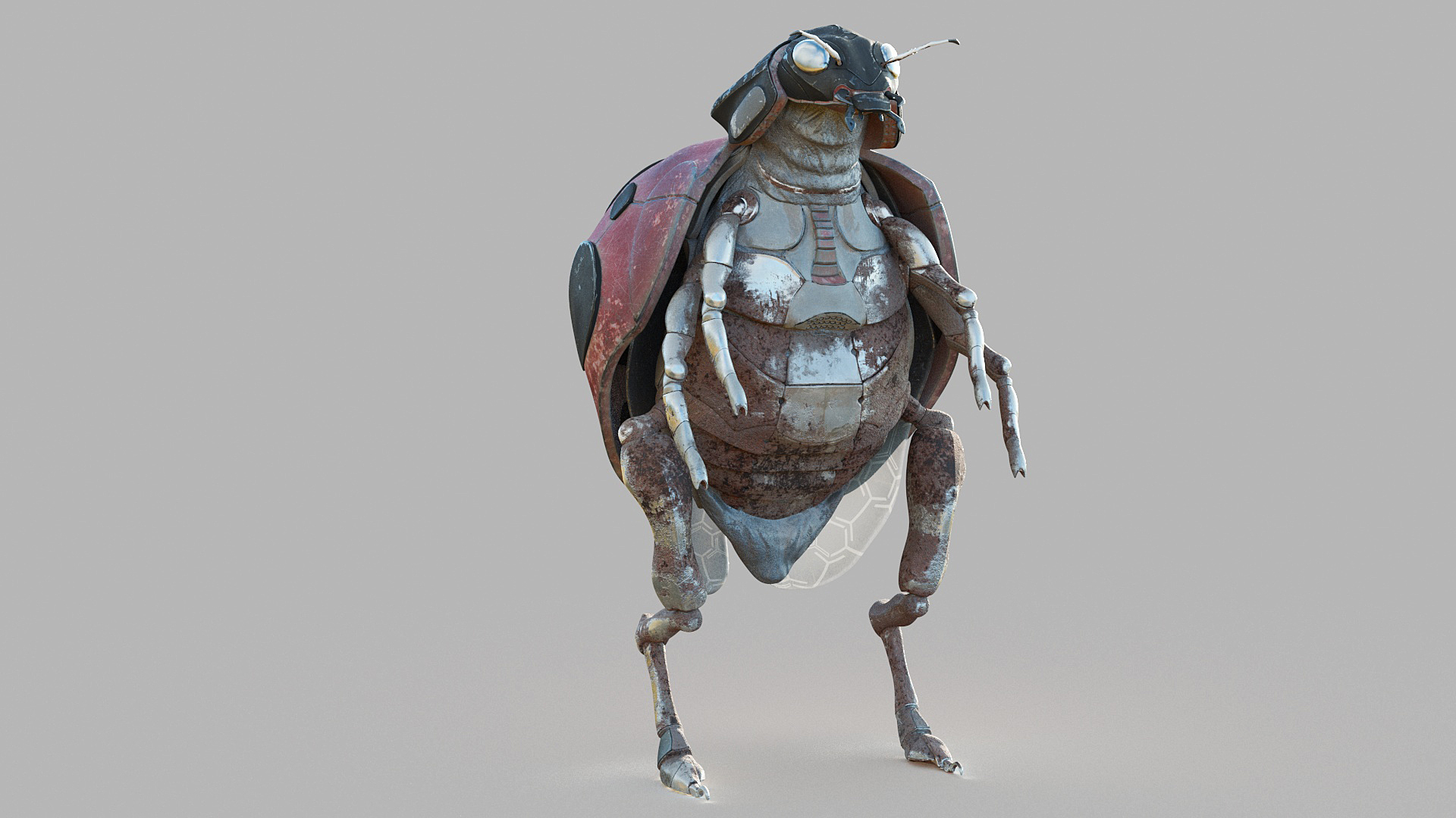 3D Lady Bug Cyborg - TurboSquid 1782317