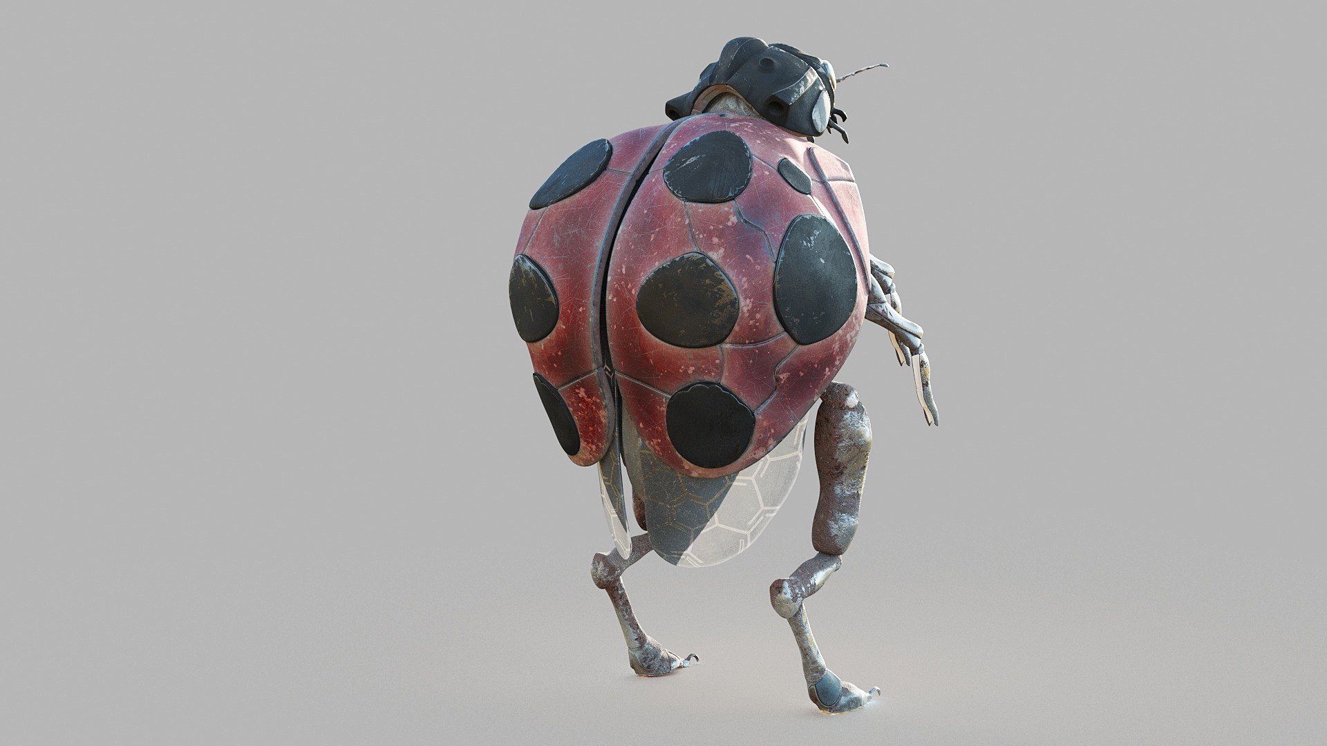 3D Lady Bug Cyborg - TurboSquid 1782317