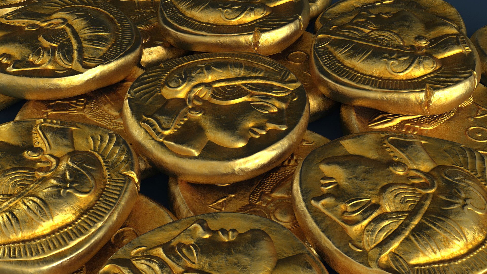 3D Model Gold Ancient Coin - TurboSquid 1784004