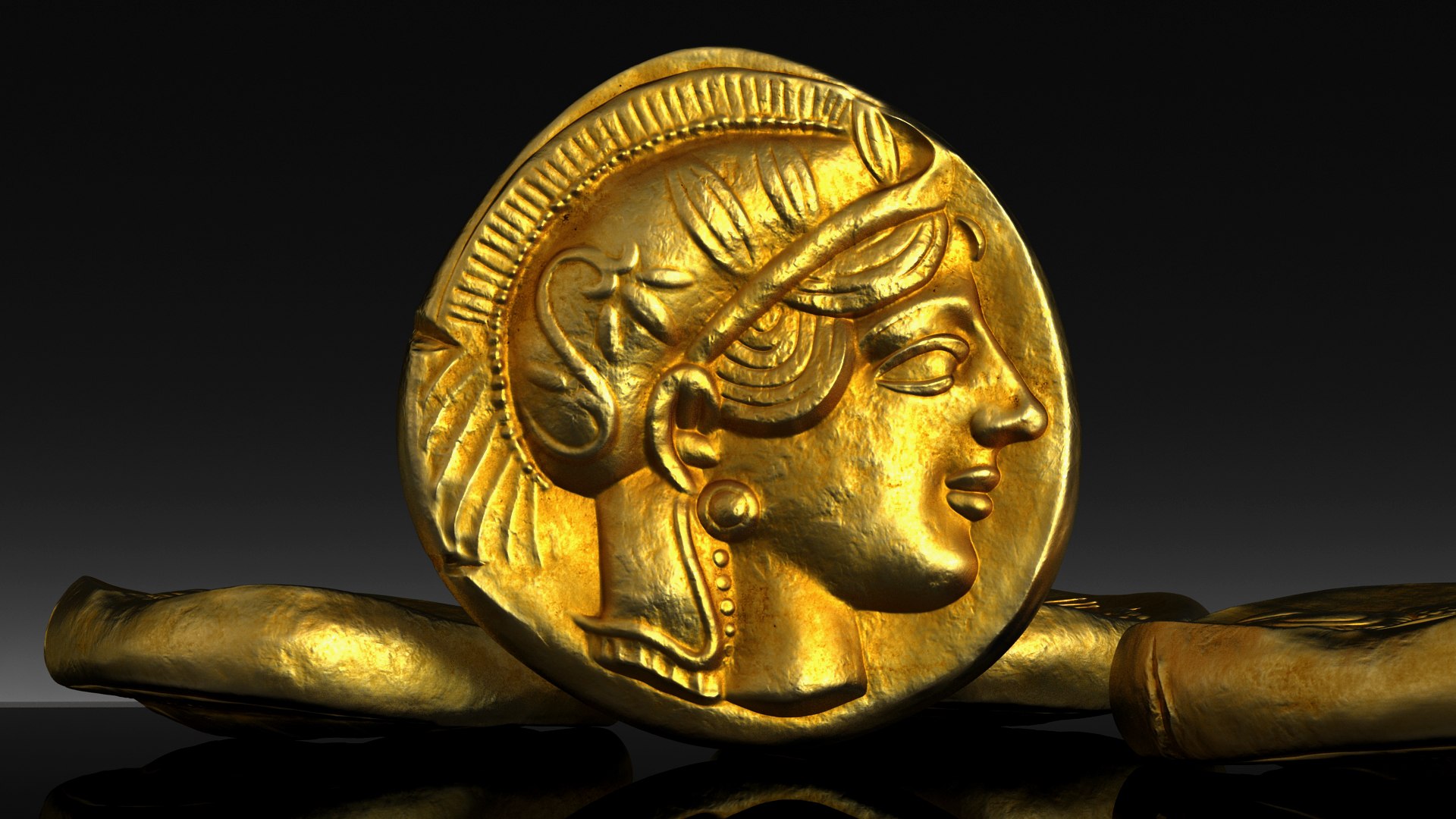 3D Model Gold Ancient Coin - TurboSquid 1784004