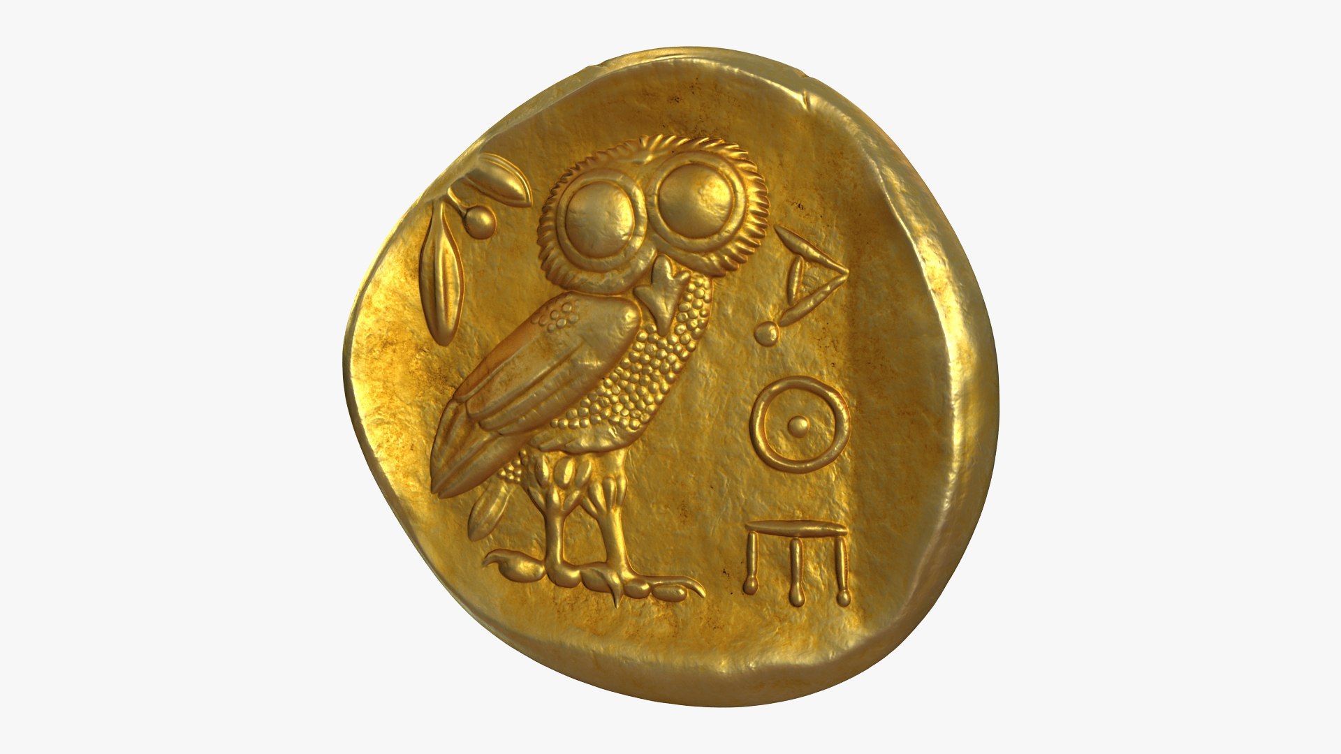 3D model Gold Ancient Coin - TurboSquid 1784004