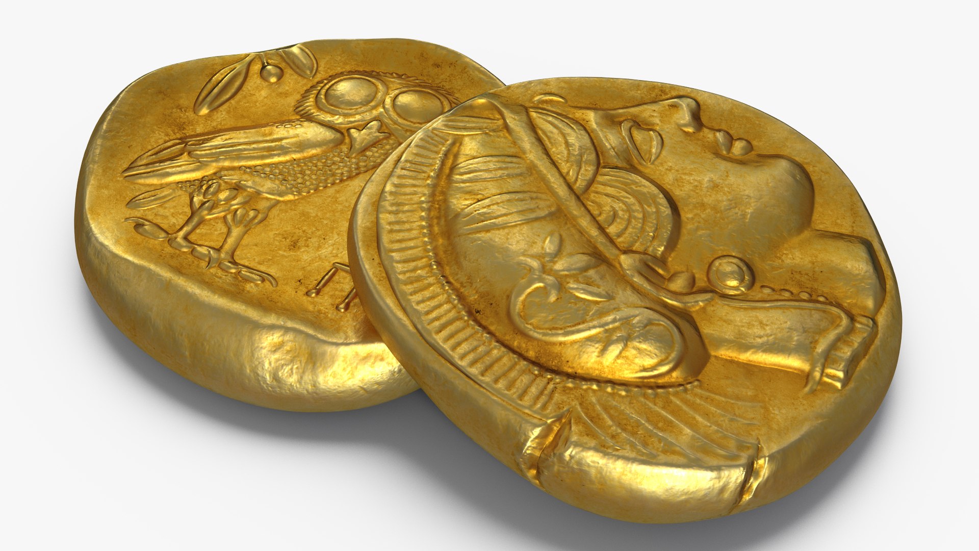 3D Model Gold Ancient Coin - TurboSquid 1784004