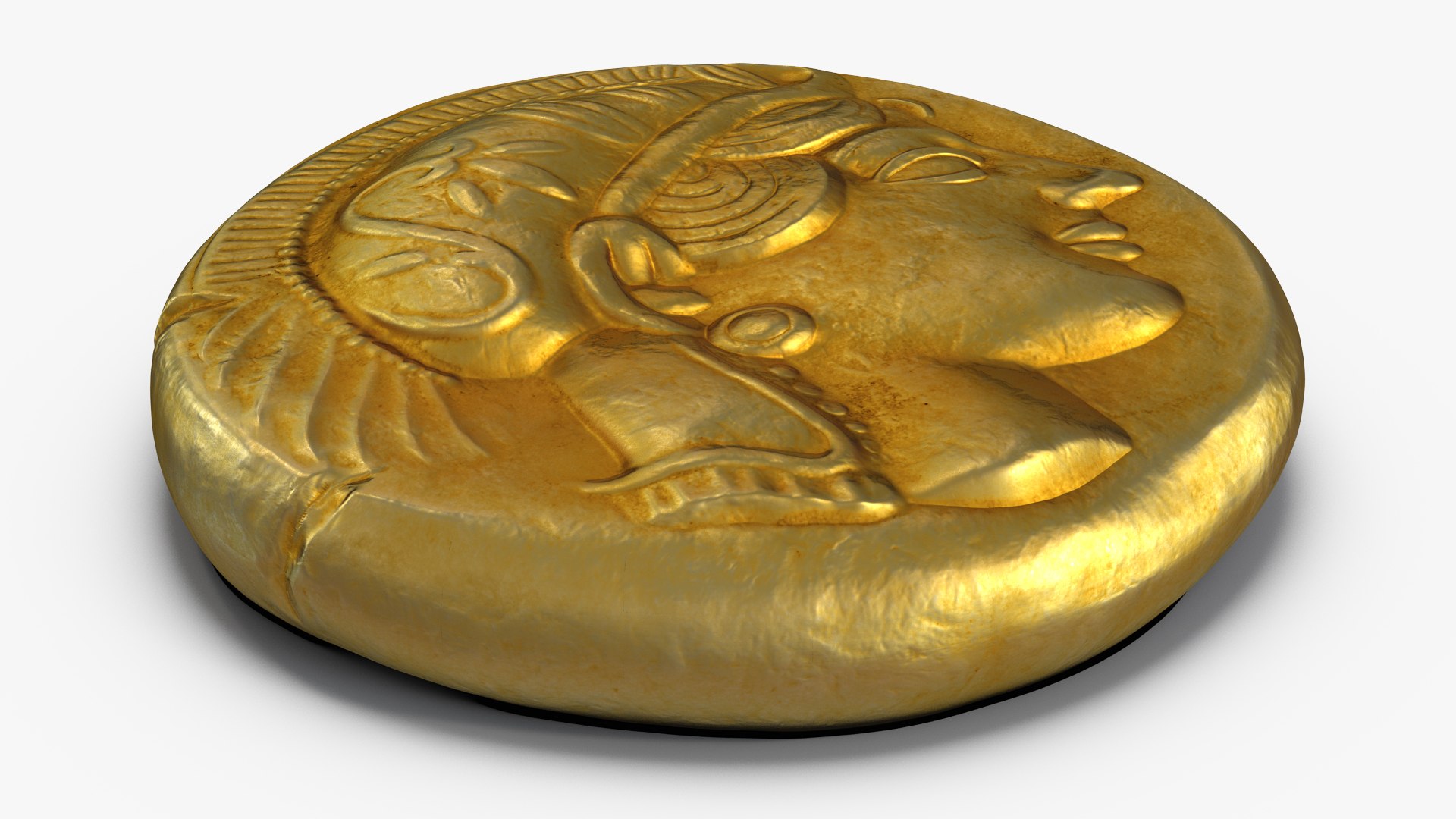 3D Model Gold Ancient Coin - TurboSquid 1784004