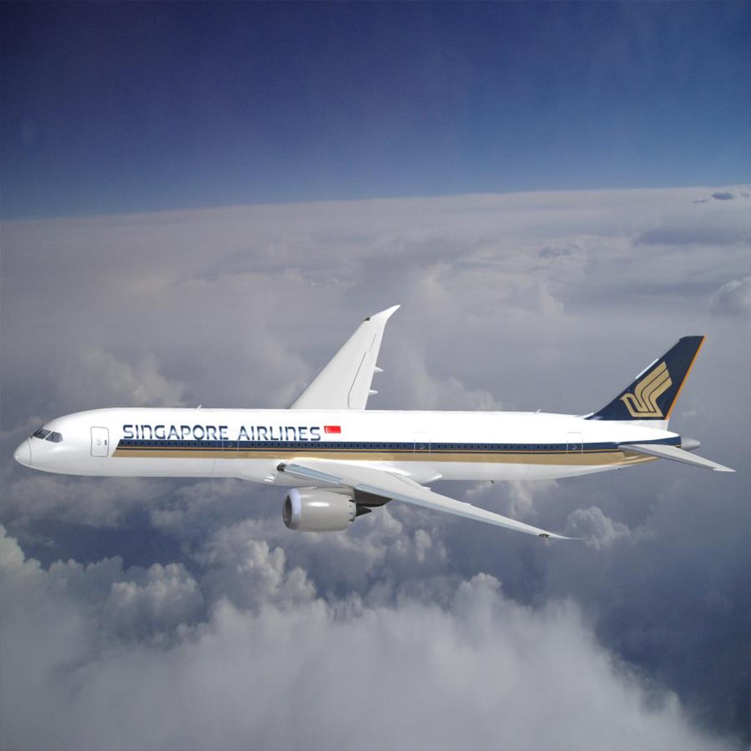 3d B787-9 Singapore Airlines 787-9 Model