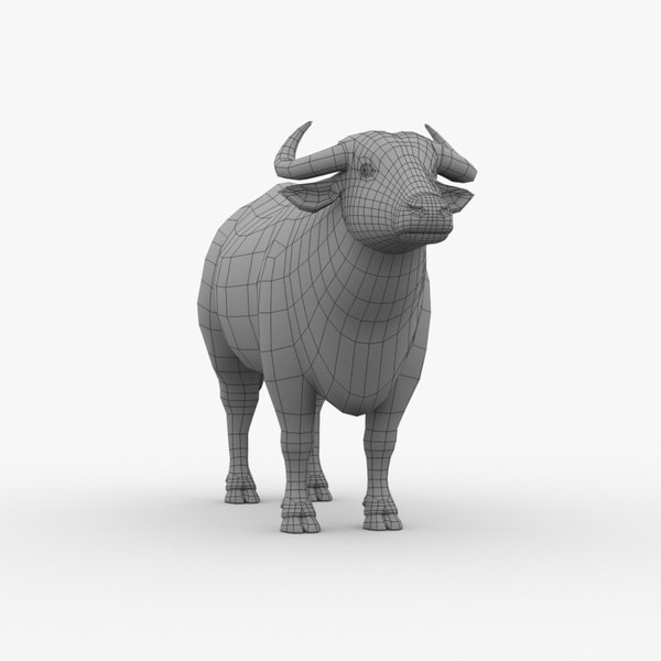 3D модель water buffalo basemesh - TurboSquid 2007183