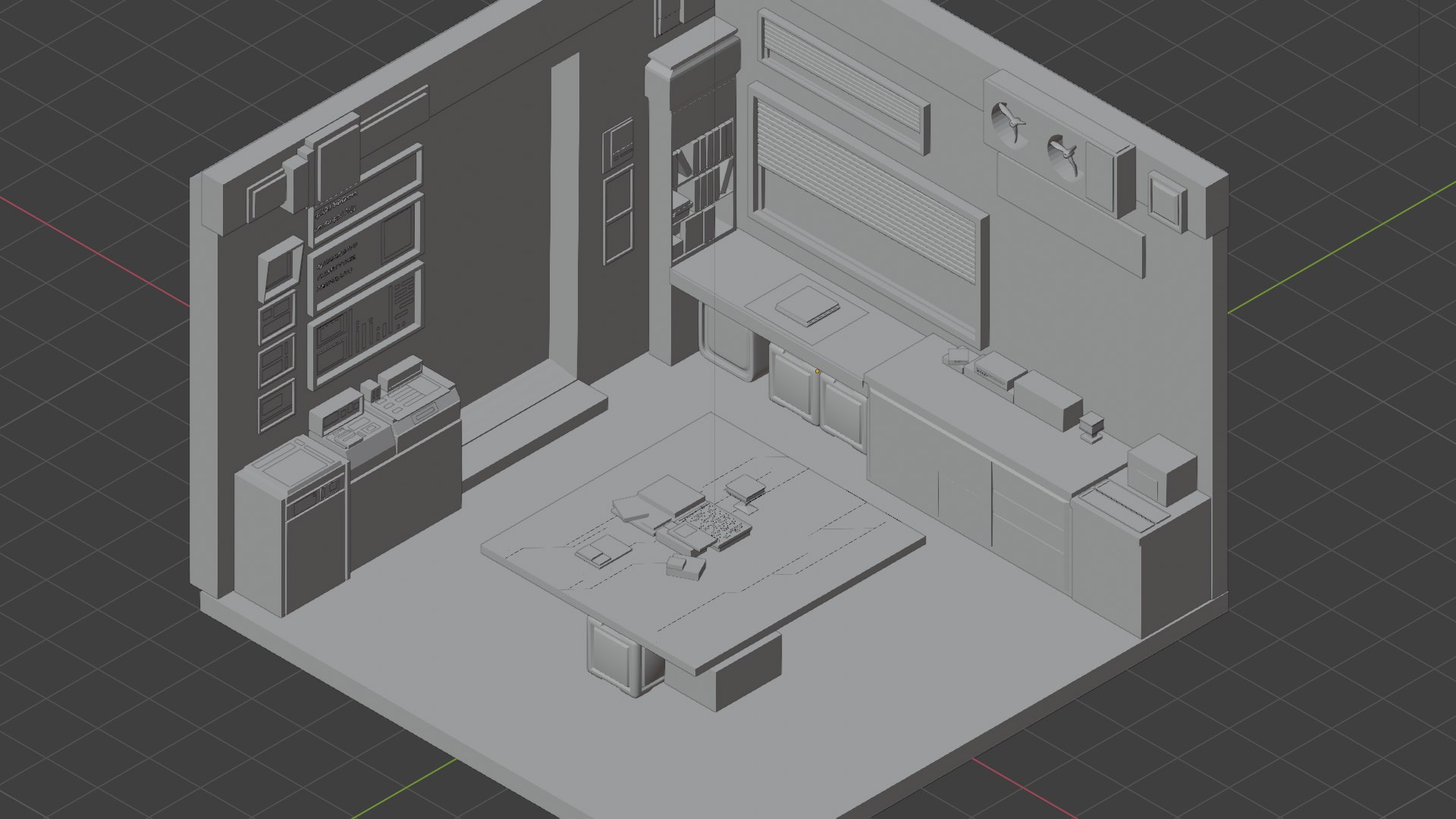 3D Cyberpunk theme room model - TurboSquid 1827546