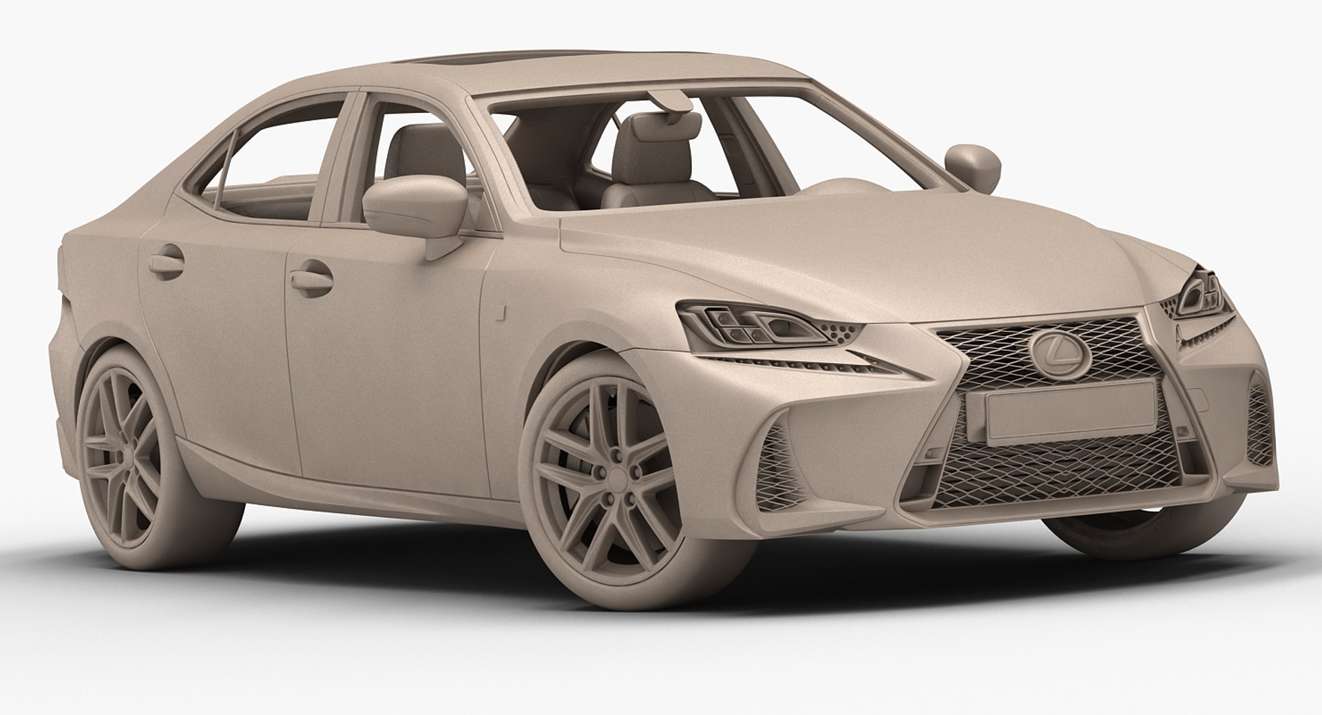 2017 lexus interior 3D model - TurboSquid 1156103