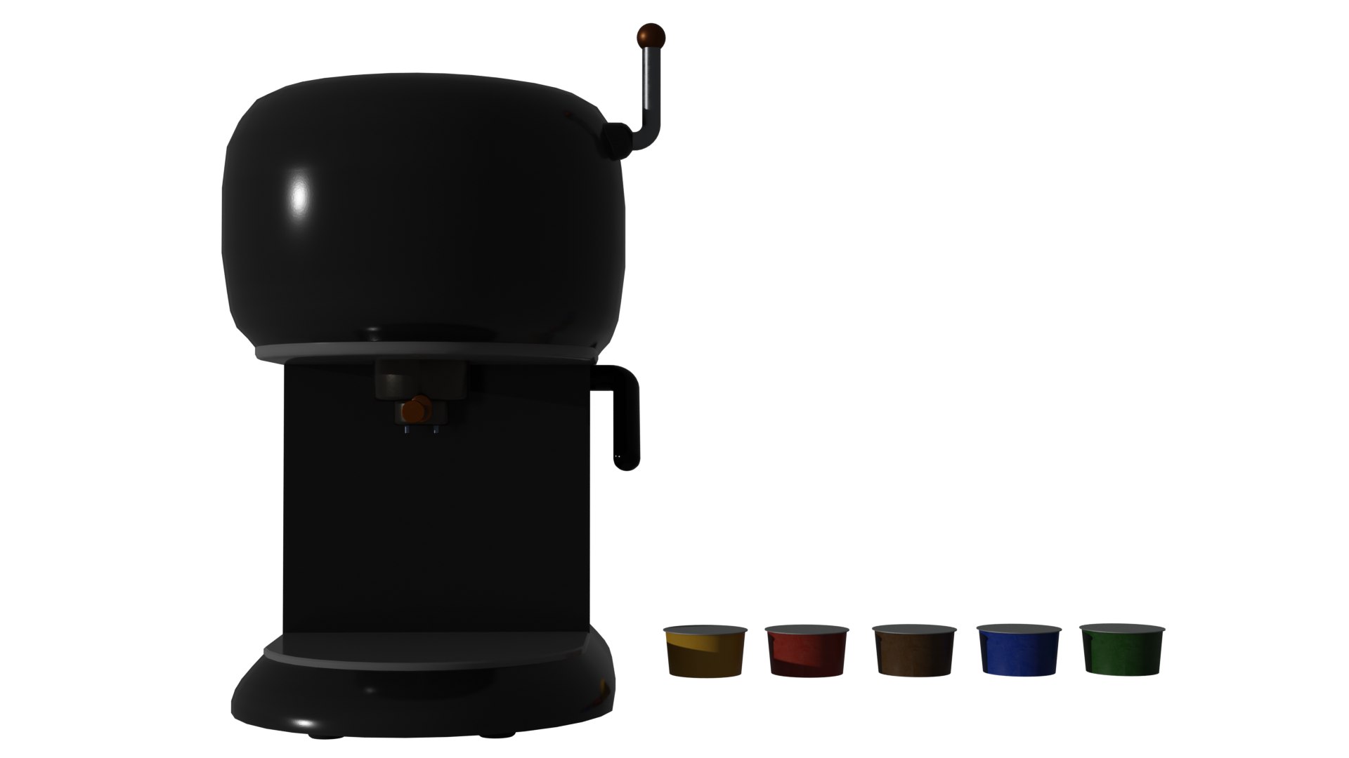 modelo 3d Simple espresso machine with pods - TurboSquid 2103879
