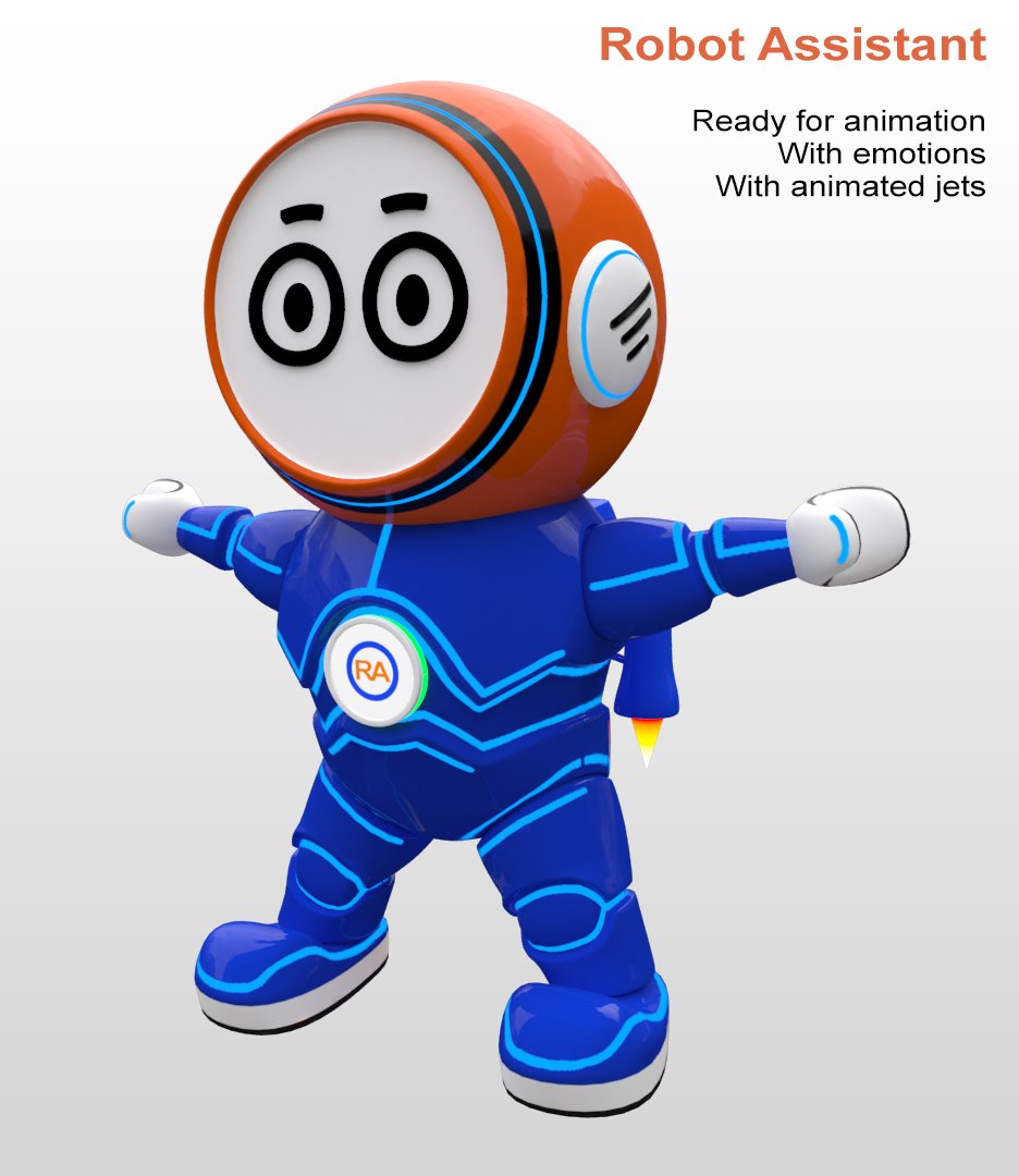 Animation Robot Assistant 3D Model - TurboSquid 1381212