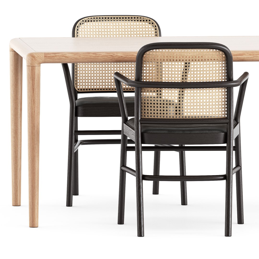 3D The Bent Chairs And Lyon Table Model - TurboSquid 2000030