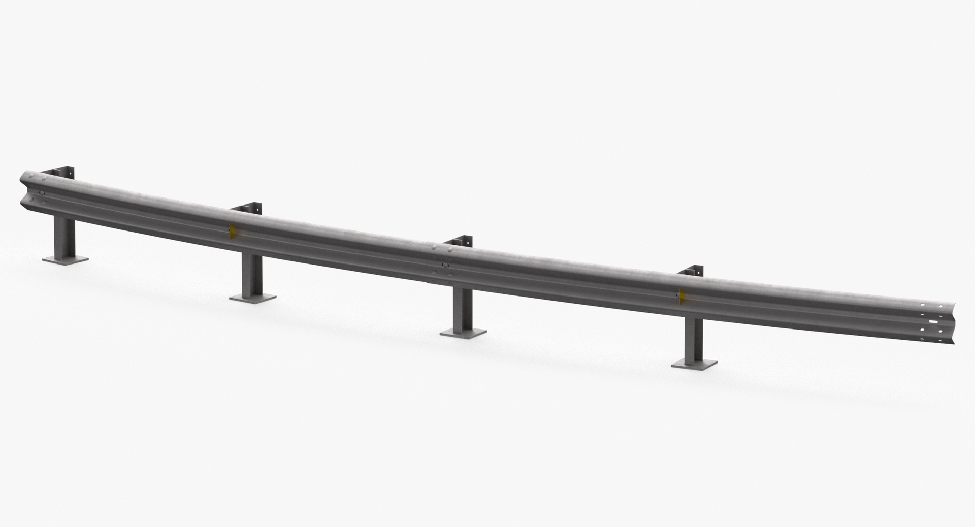 modelo 3d Guardrail W Beam Curved R 20m Single - TurboSquid 1918256