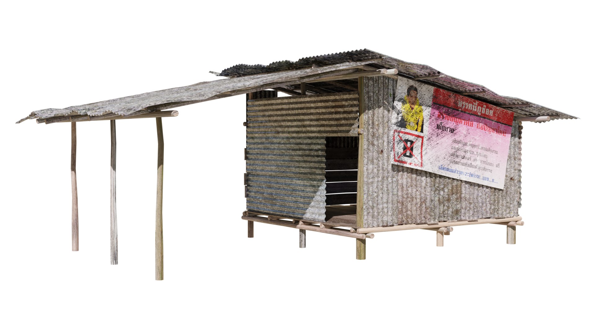 Thai Old Hut Model - TurboSquid 2132938