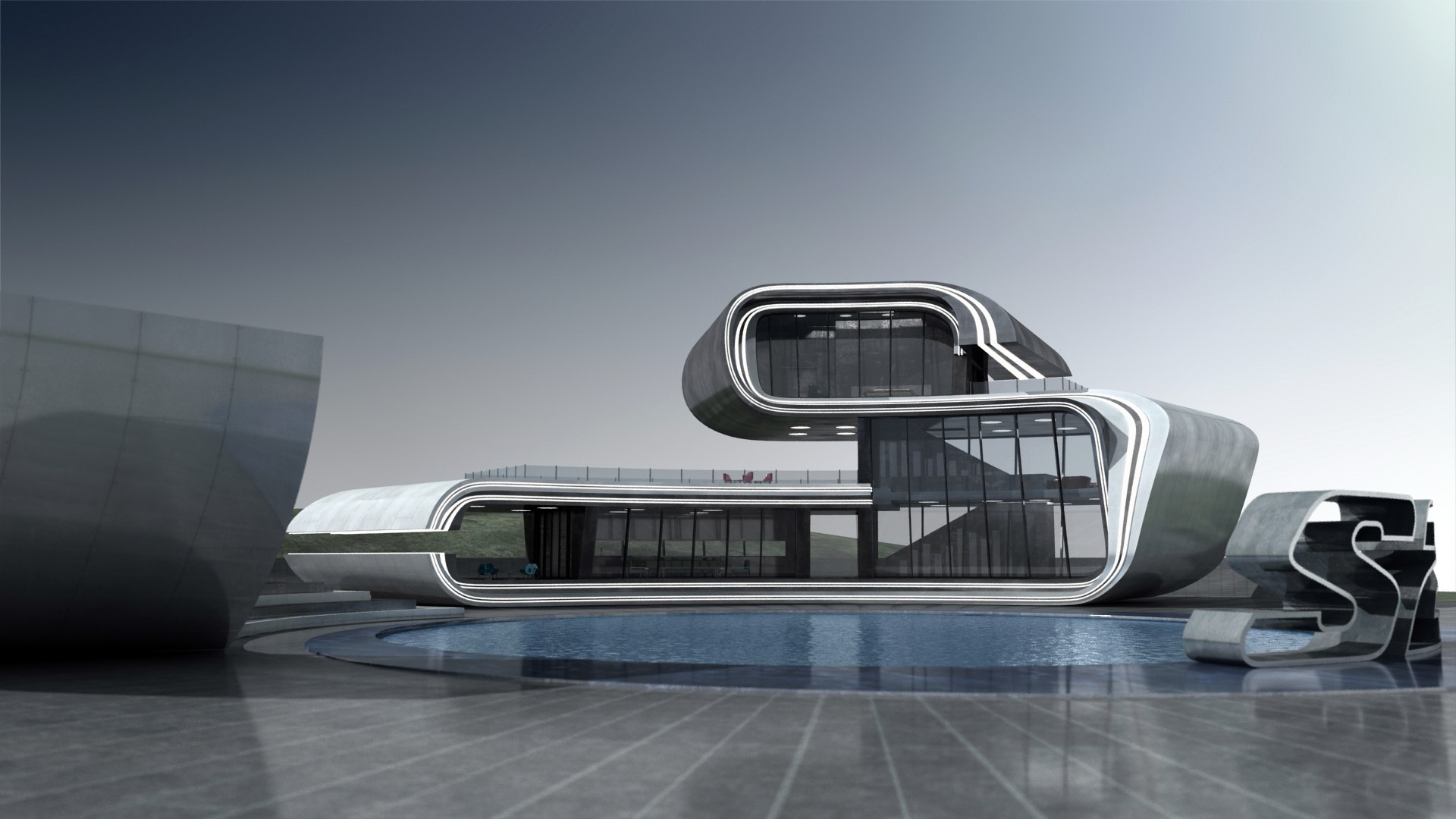 Futuristic Building 02 Model - TurboSquid 2029184
