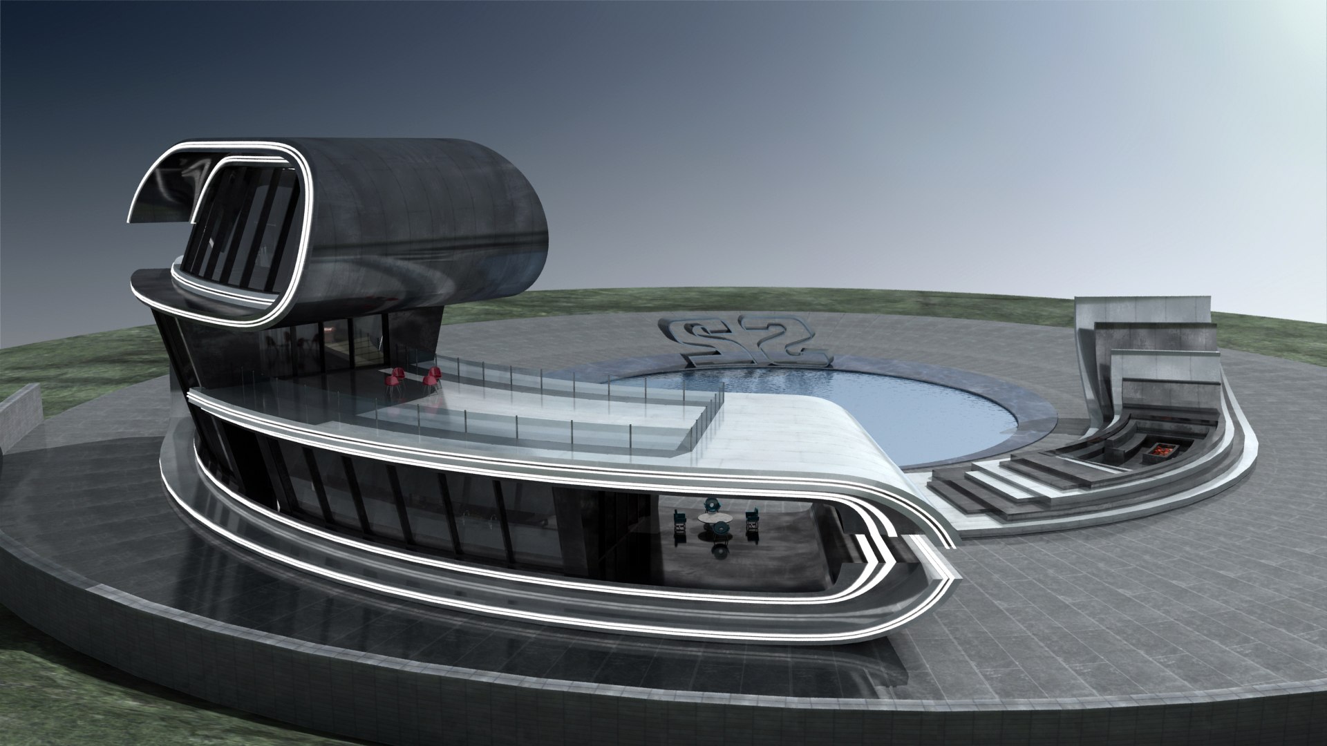 Futuristic Building 02 Model - TurboSquid 2029184