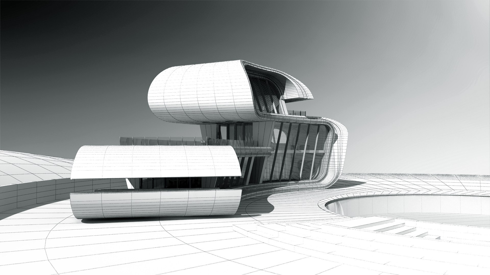 Futuristic Building 02 Model - TurboSquid 2029184