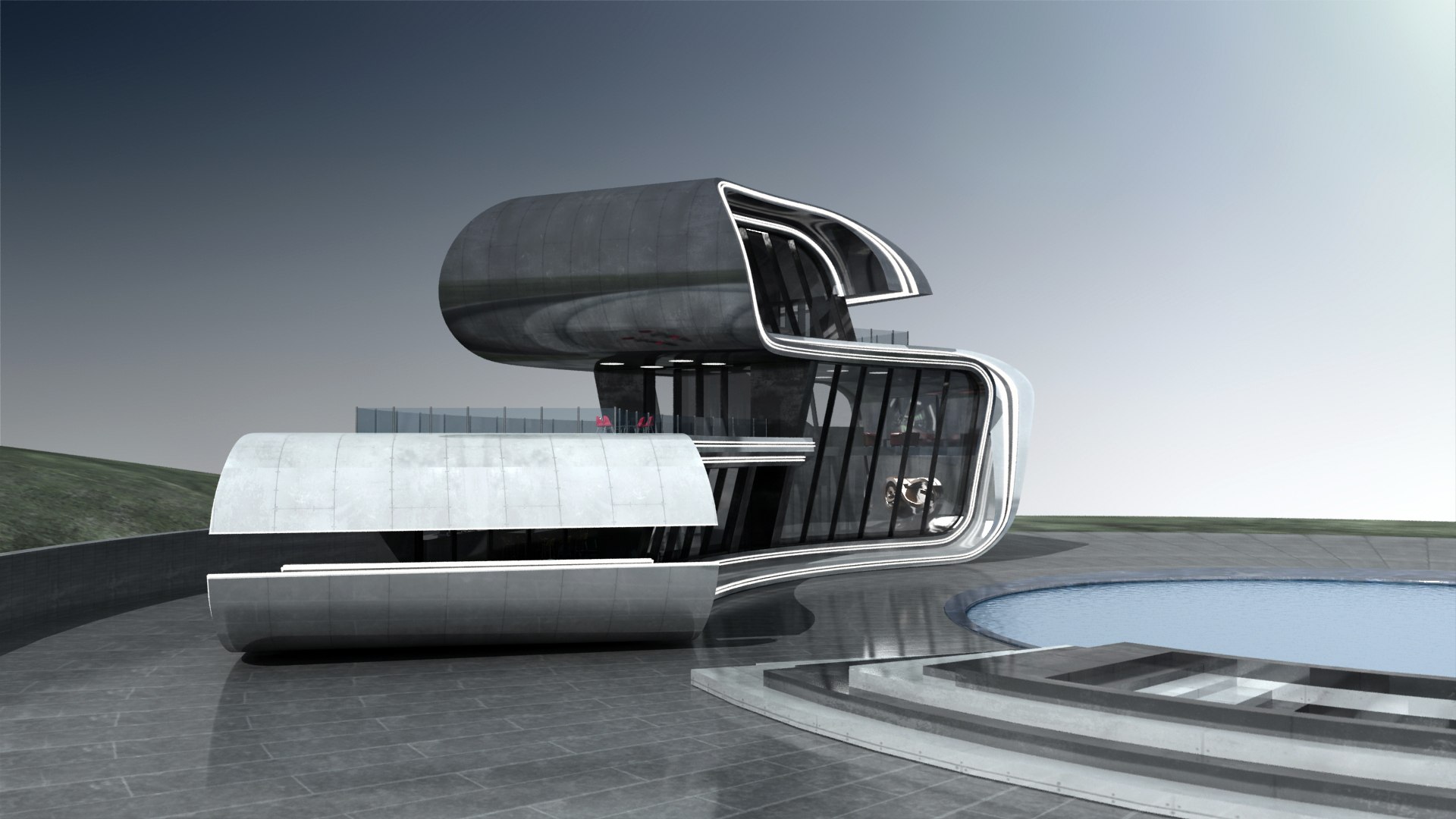 Futuristic Building 02 Model - TurboSquid 2029184