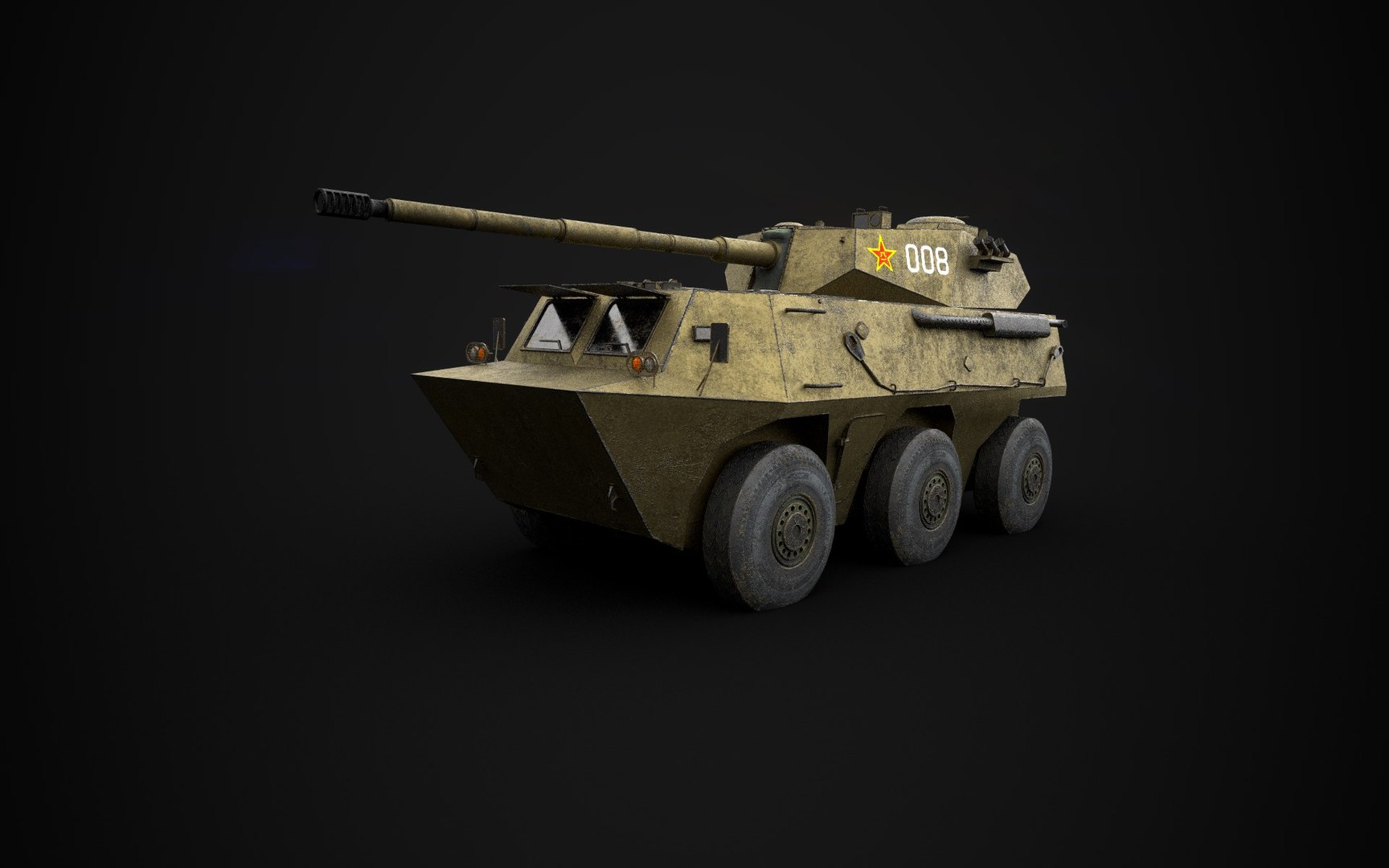 PTL02 Tank Destroyer 4k 3D Model - TurboSquid 2332381