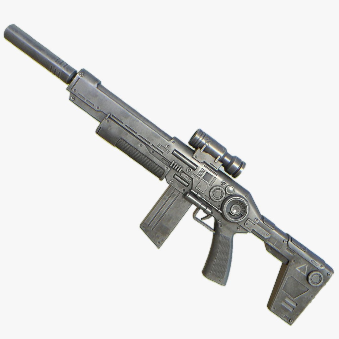 Scifi Military Gun 3D Model - TurboSquid 2410280