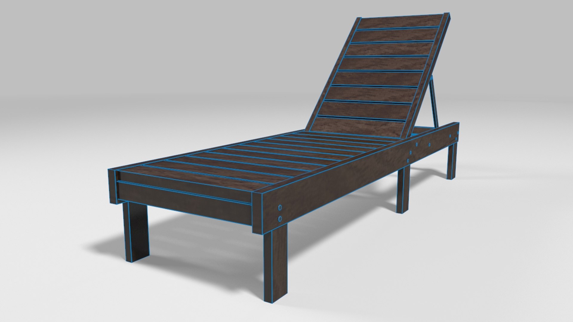 3d model of pool chair
