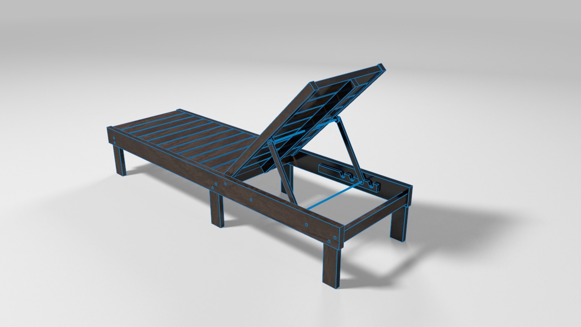 3d model of pool chair