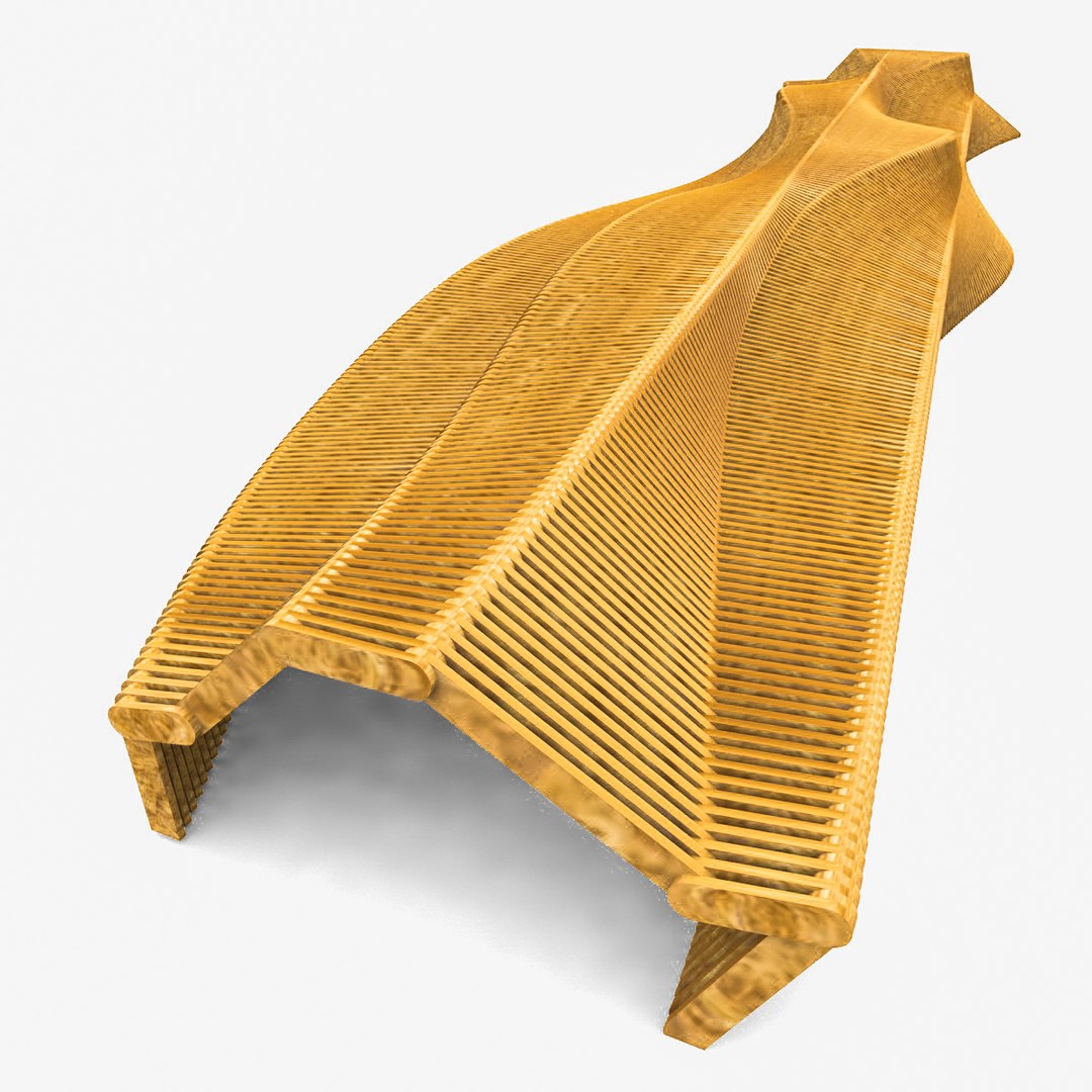 3d model small abstract bench parametric