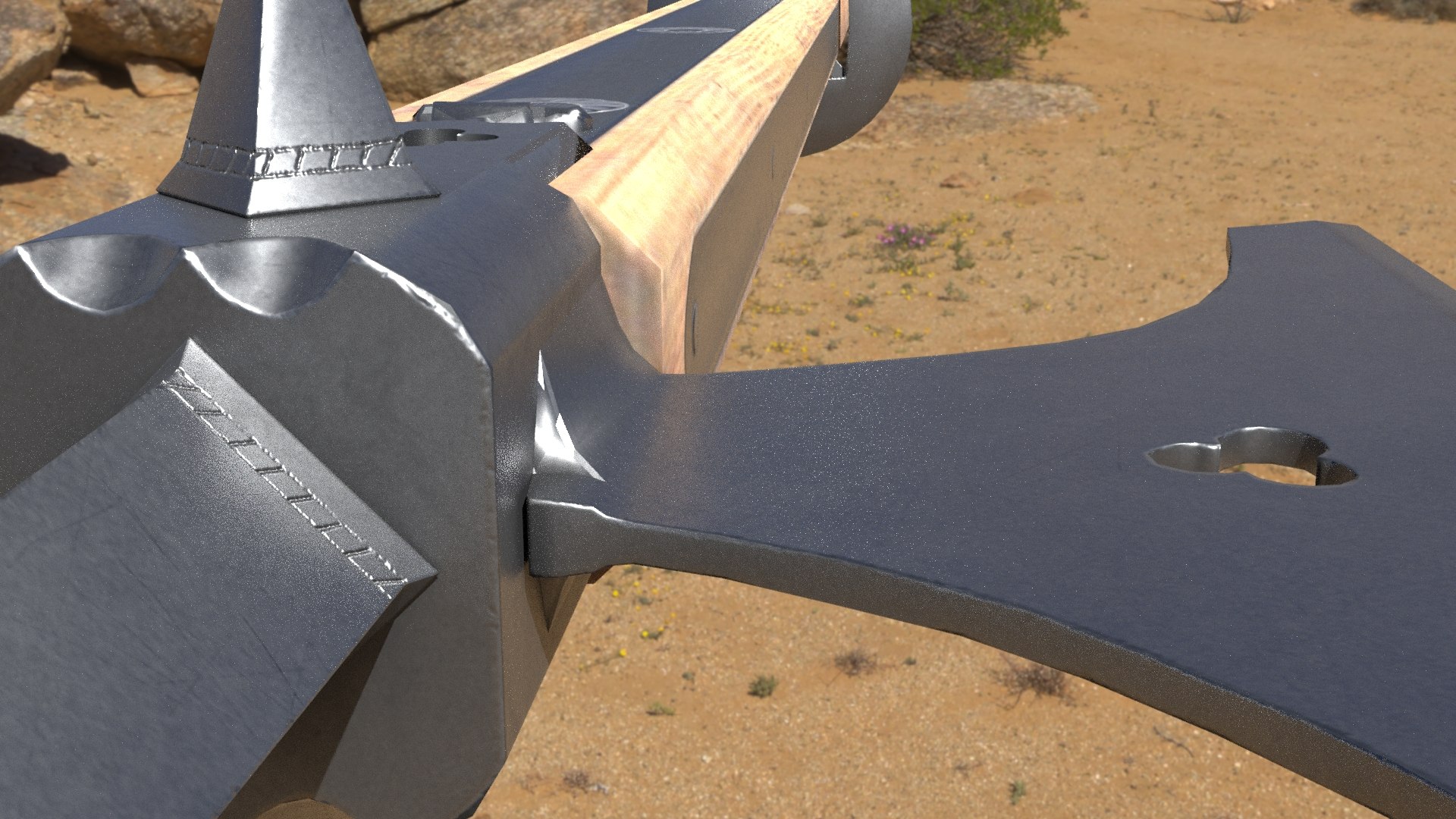 3D Historically Knightly Pole Axe - TurboSquid 1421502