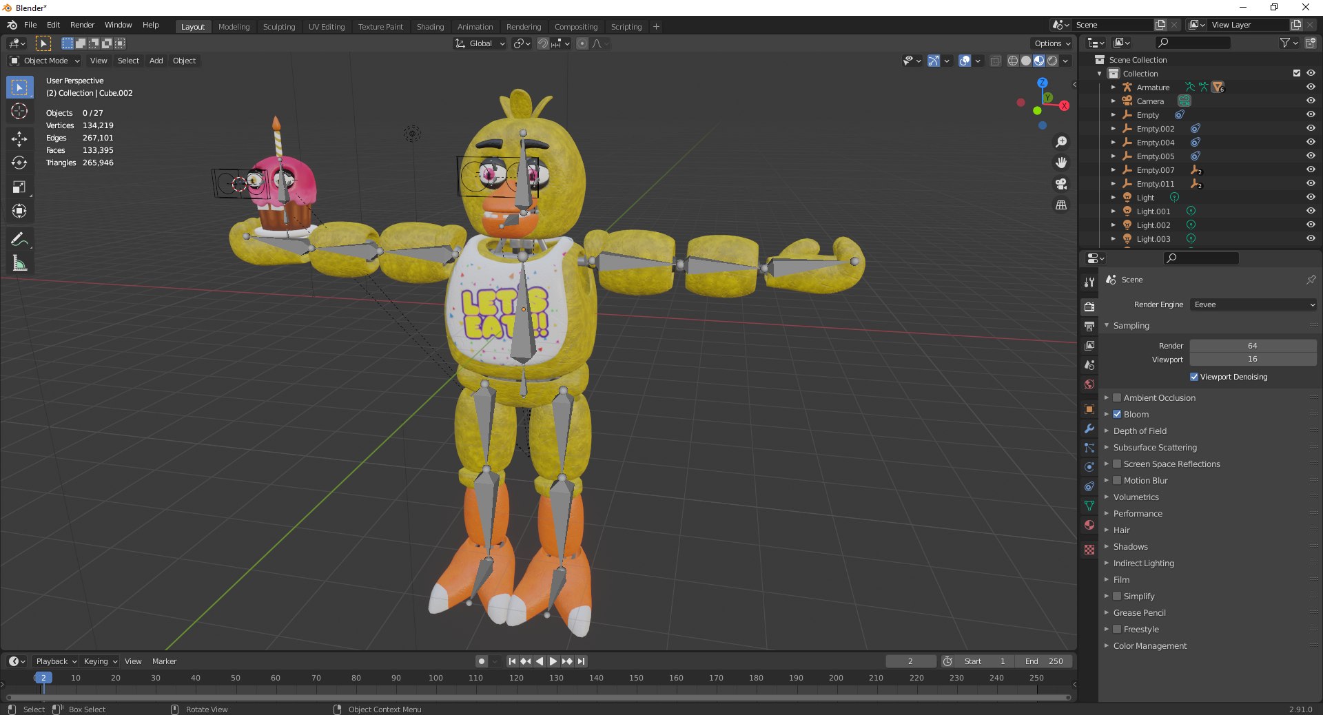 3D Fnaf Chica the Chicken model - TurboSquid 2099863